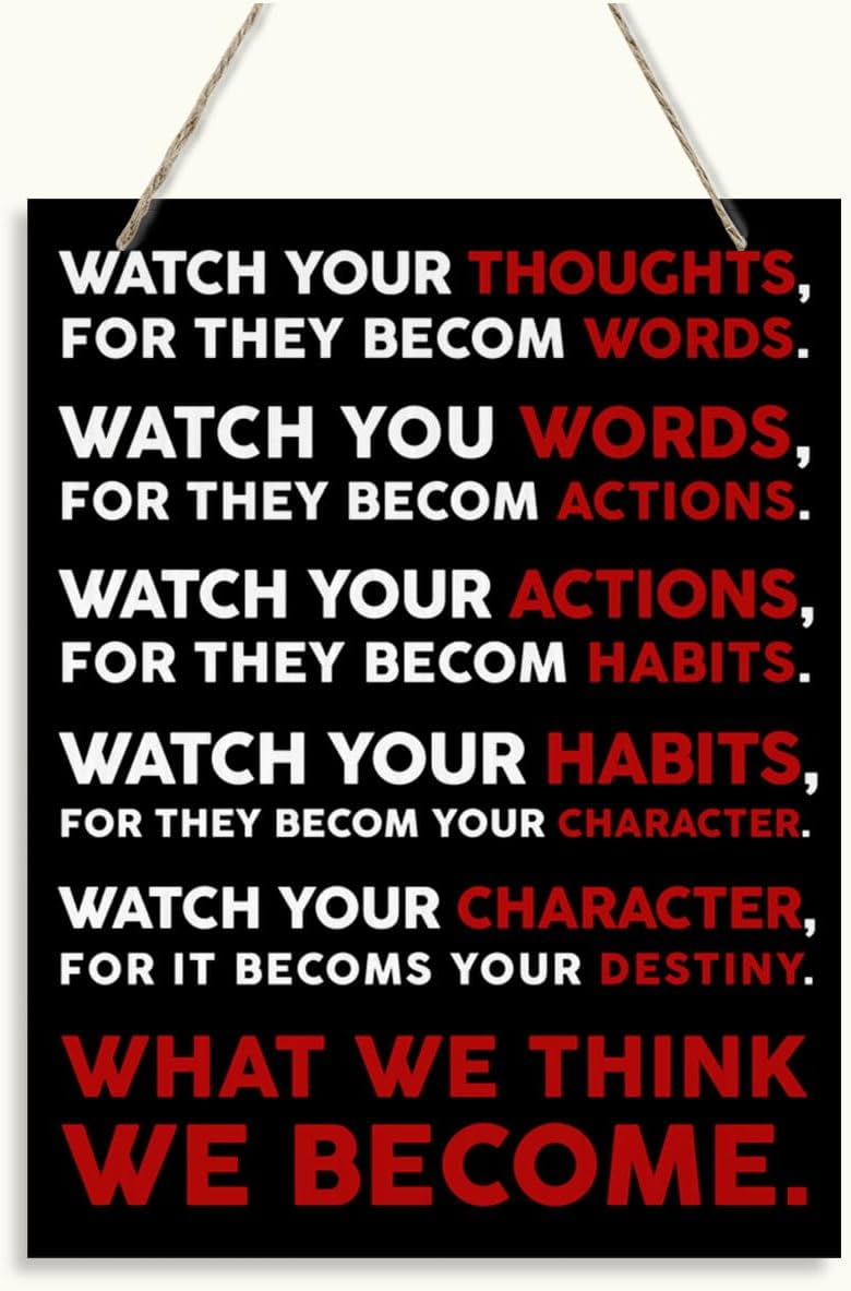 Wood Sign 8x10 Inch Inspirational Hanging Wooden Plaques Decor ...