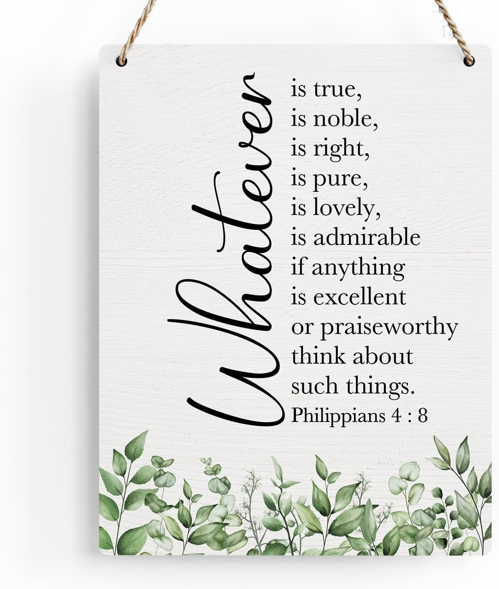 Wood Sign 8x10 Inch Inspirational Scripture Wall Art Bible Verses ...