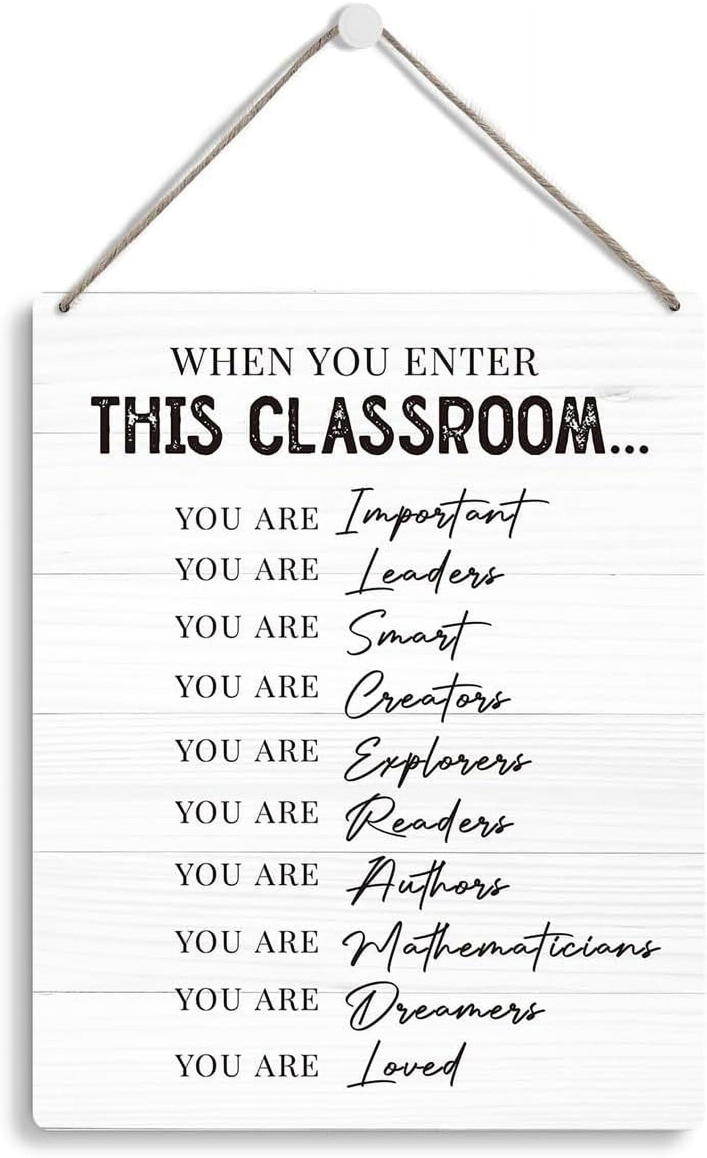 Wood Sign 8x10 Inch Inspirational Teacher Cheer Up Gifts Wall Door ...