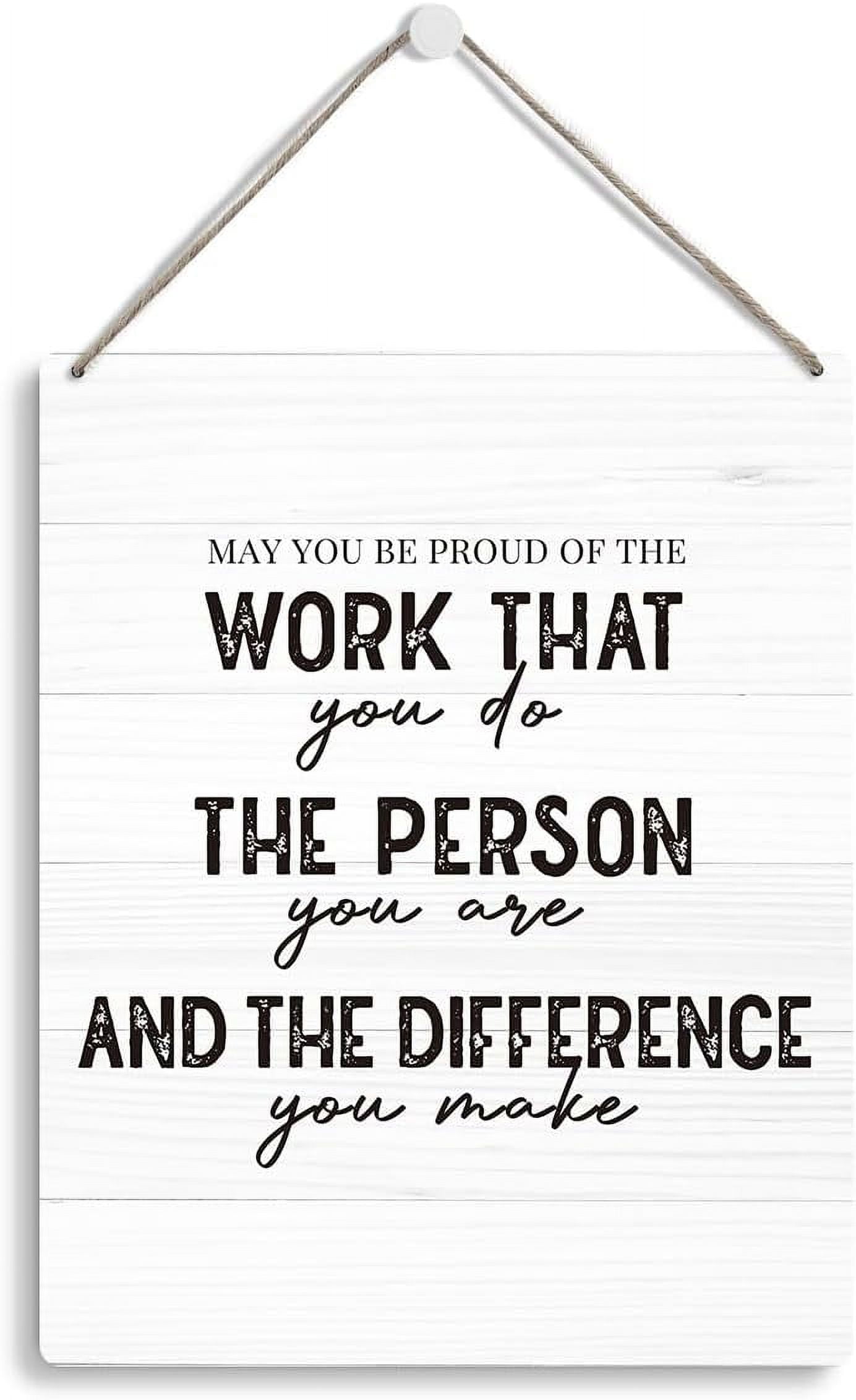 Wood Sign 8x10 Inch Inspirational Work Gifts For Coworker Boss Wall ...