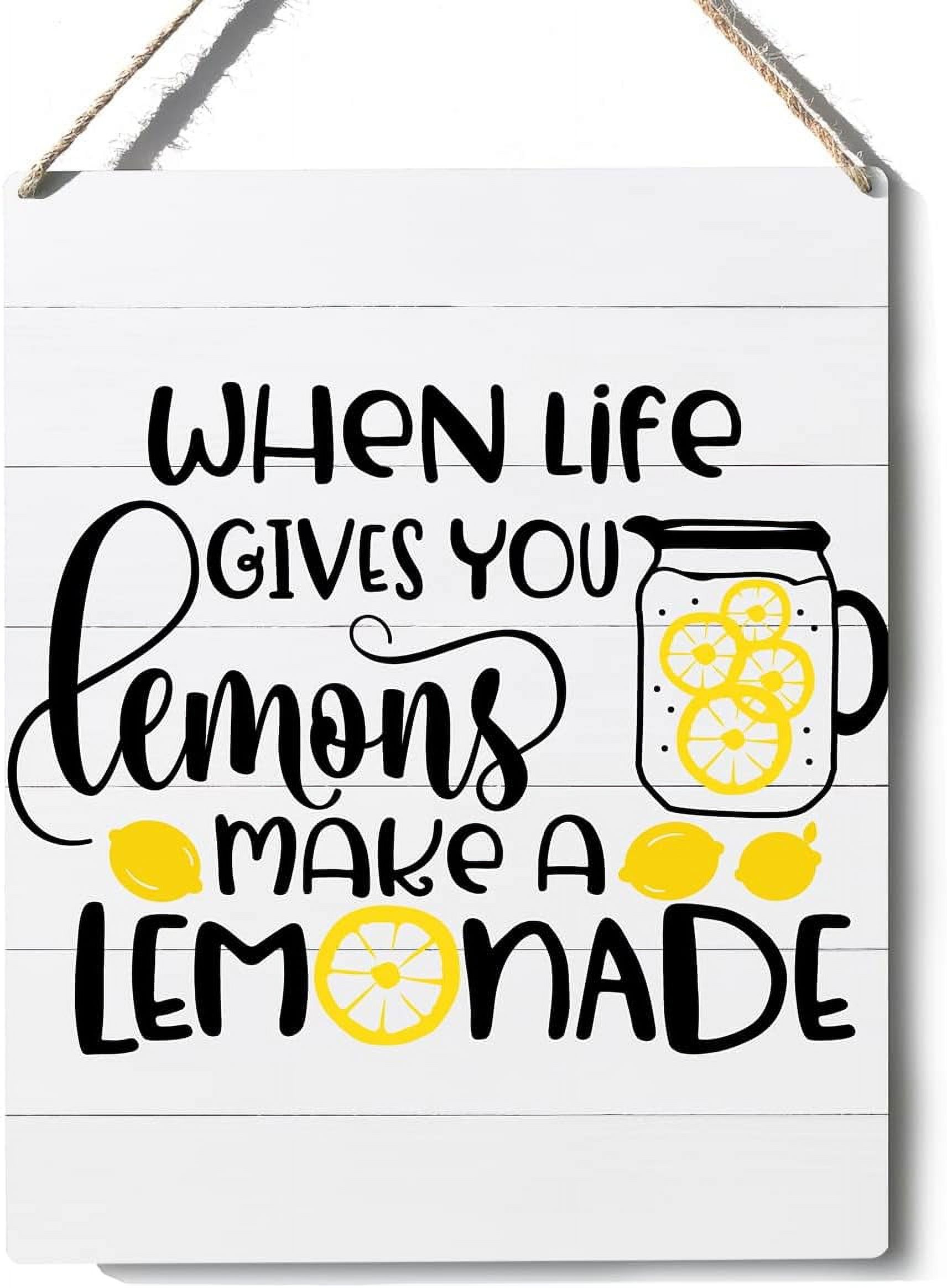 Wood Sign 8x10 Inch Kitchen Lemon Wood Signs Farmhouse Lemons Make A ...