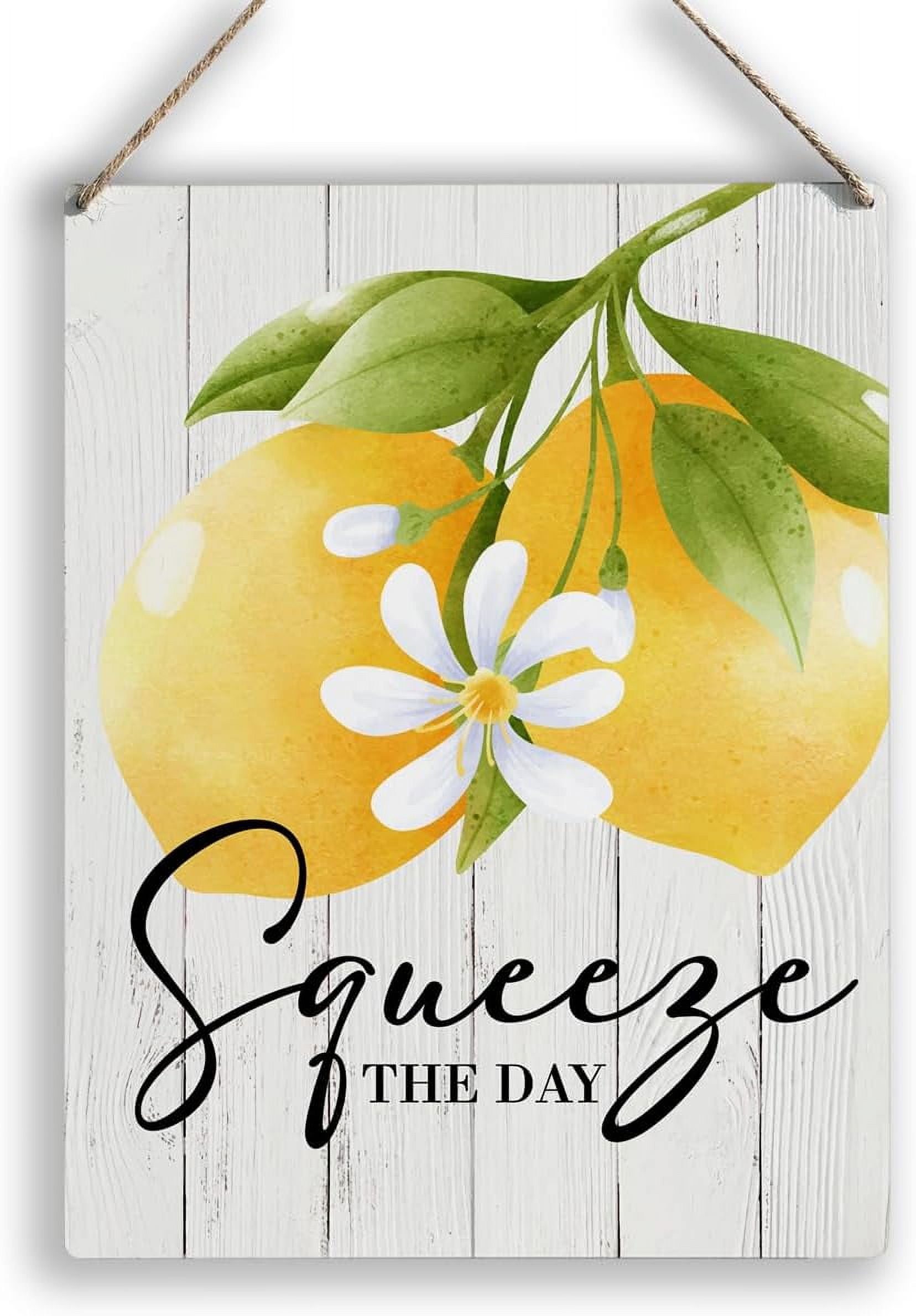 Wood Sign 8x10 Inch Lemon Wooden Rustic Signs Home Wall Decor Country ...