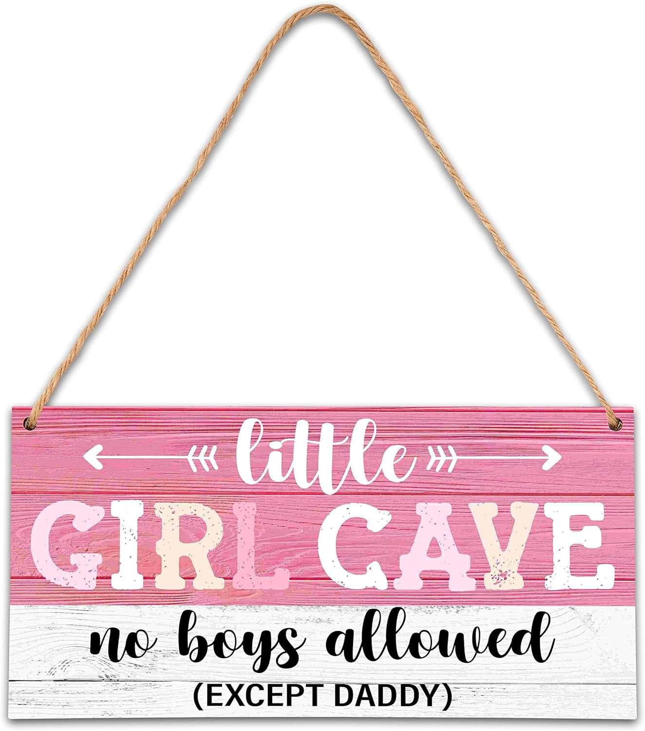 Wood Sign 5x10 Inch Little Girl Cave Sign Rustic Room Wall Decor Wooden ...