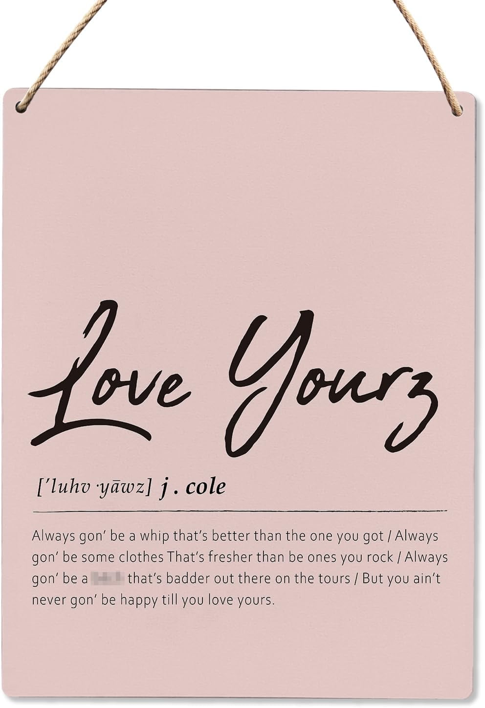 Wood Sign 8x10 Inch Love Yours Defination Deor Love Yourz Partial ...