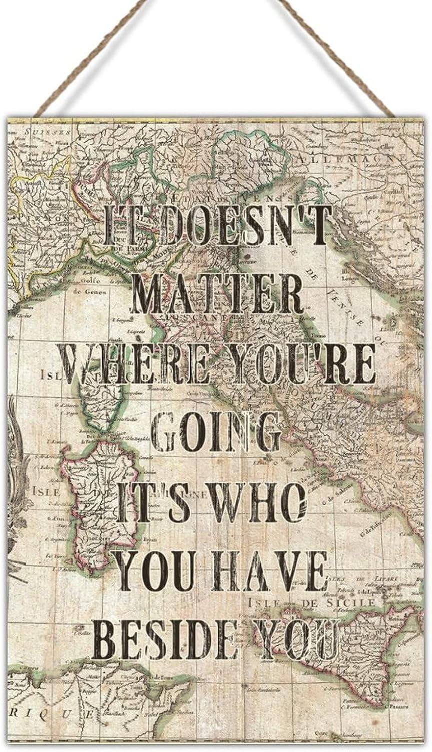 Wood Sign 8x10 Inch It Doesn'T Matter Where You'Re Going Wooden Sign ...