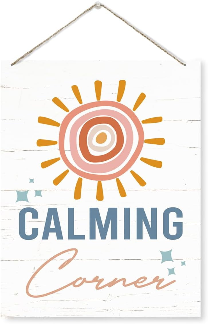 Wood Sign 8x10 Inch Mental Health Decor Sign Calming Corner Sign ...