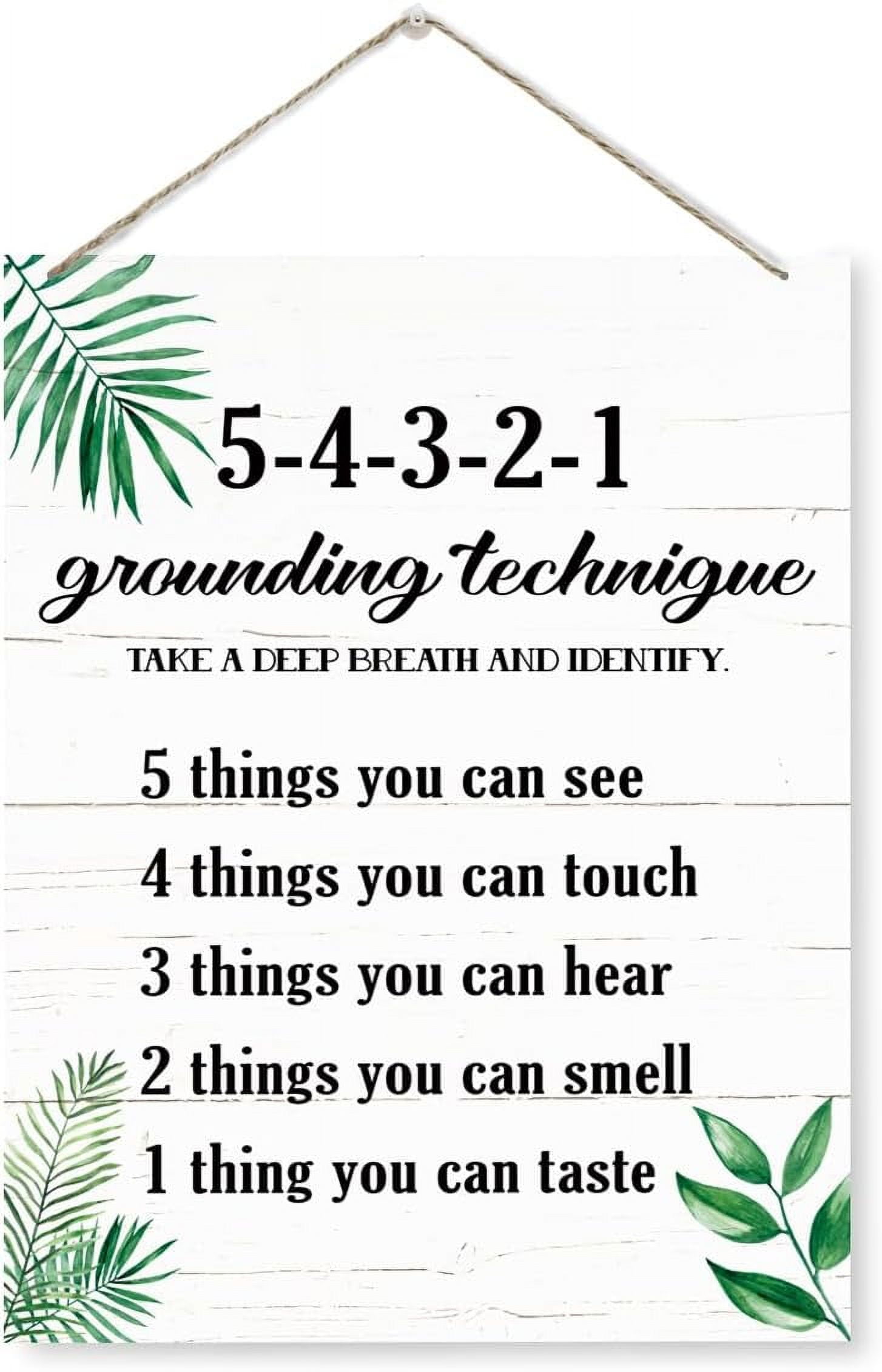 Wood Sign 8x10 Inch Mental Health Decor Sign Grounding Technique Sign ...