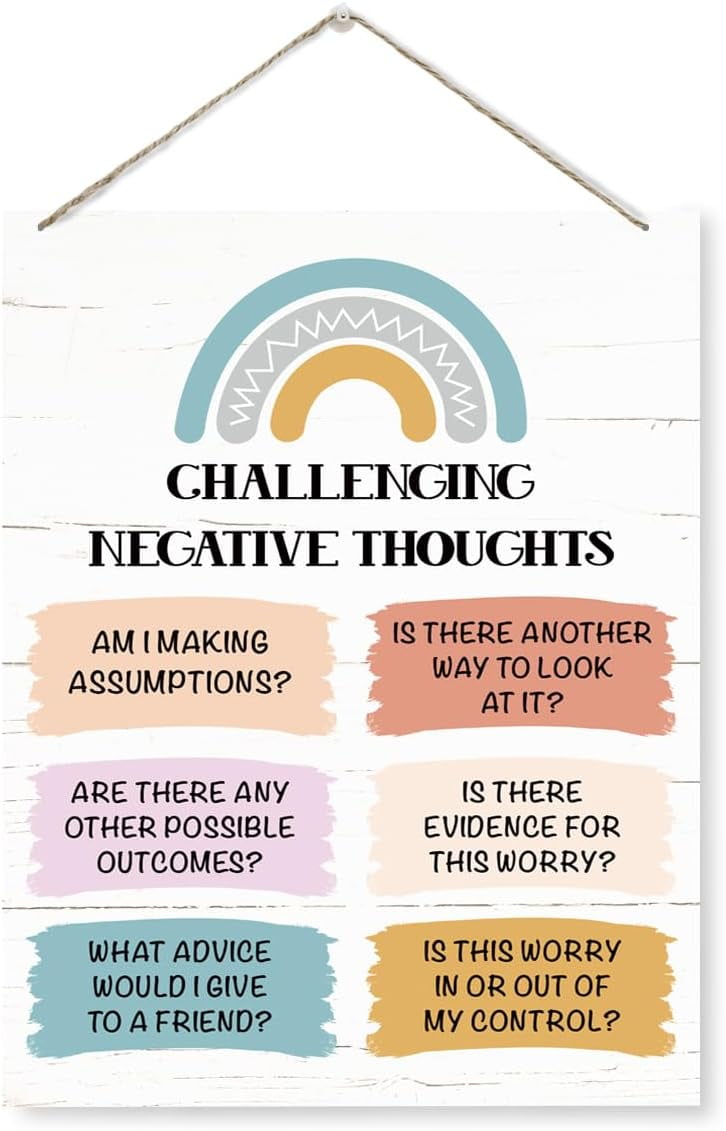 Wood Sign 8x10 Inch Mindfulness Wood Sign Therapy Decor Rustic Hanging ...