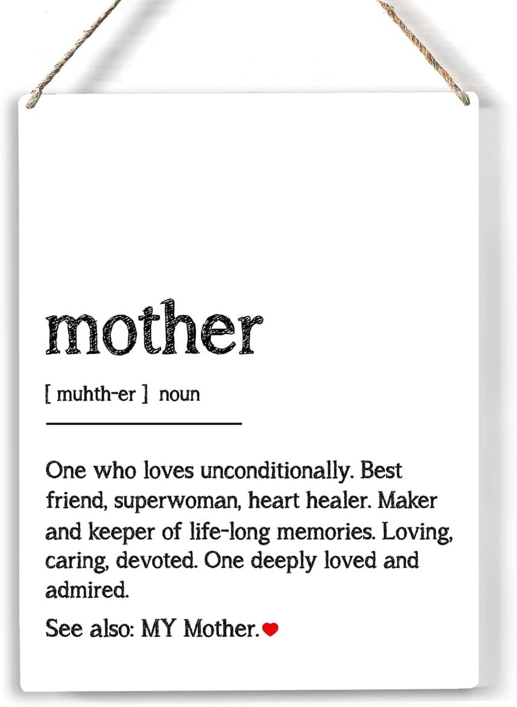 Wood Sign 8x10 Inch Mother'S Day Wood Sign Mother Definition Wooden ...