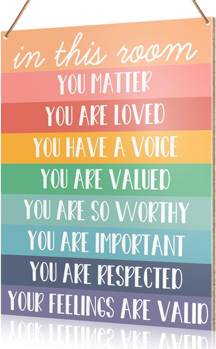 Wood Sign 8x10 Inch Motivational Classroom Wall Sign Decor In This Room ...