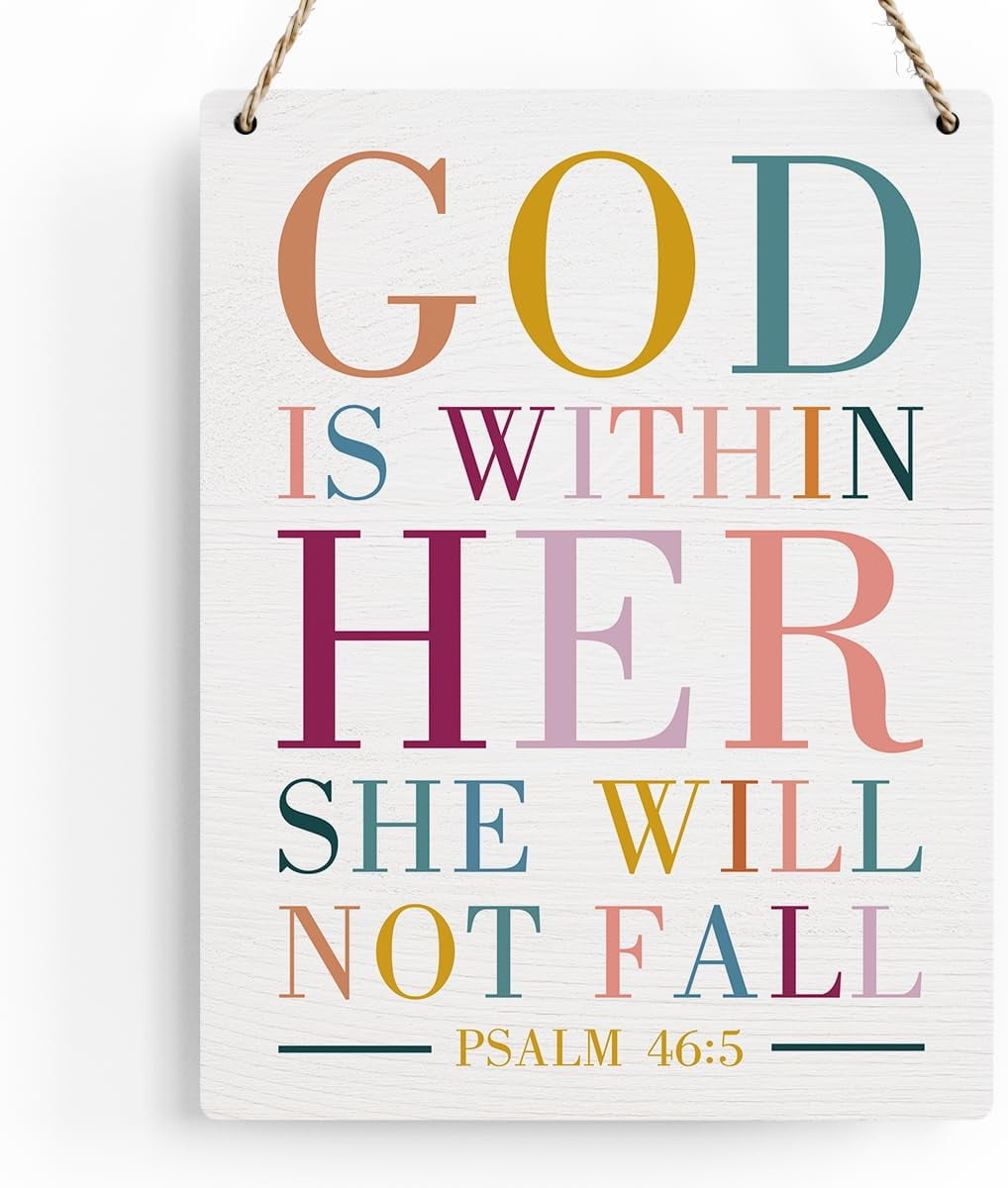 Wood Sign 8x10 Inch Motivational Scripture Wall Art Bible Verses Psalms ...