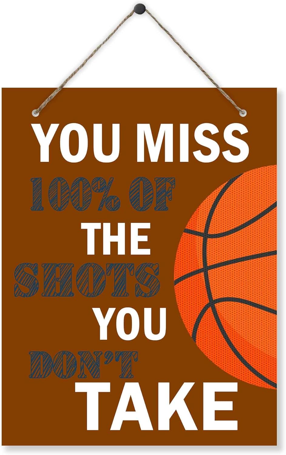 Wood Sign 8x10 Inch Motivational Sport Quote Wall Art Basketball Sport ...