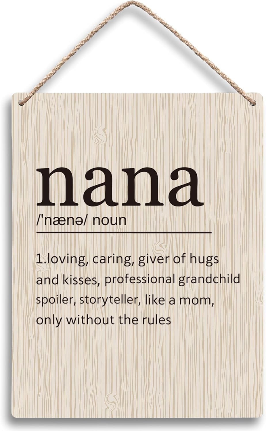 Wood Sign 8x10 Inch Nana Definition Wooden Signs Nana Gifts Best Nana ...
