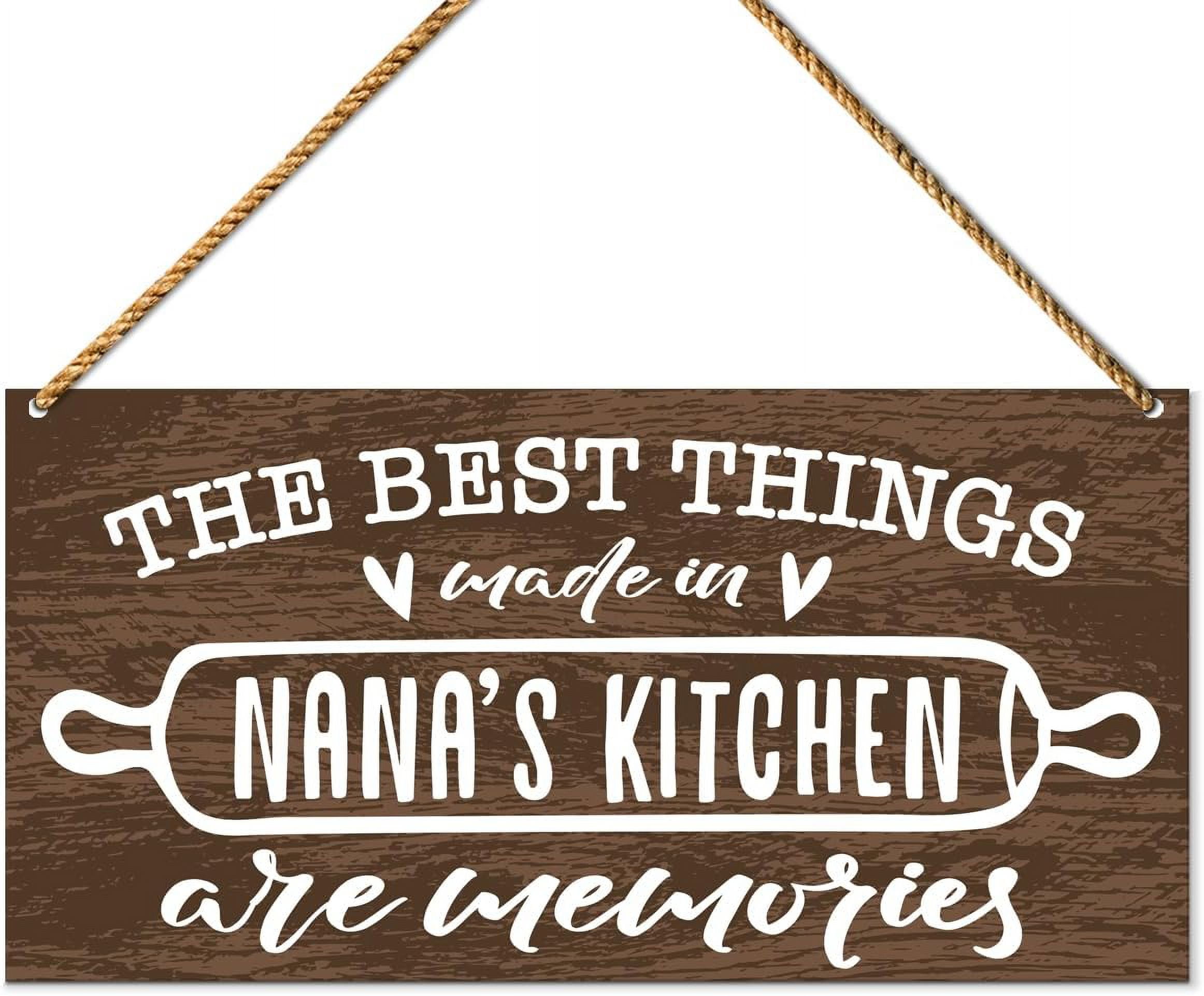 Wood Sign 5x10 Inch Nana Kitchen Wood Sign Gifts Grandma Christmas ...