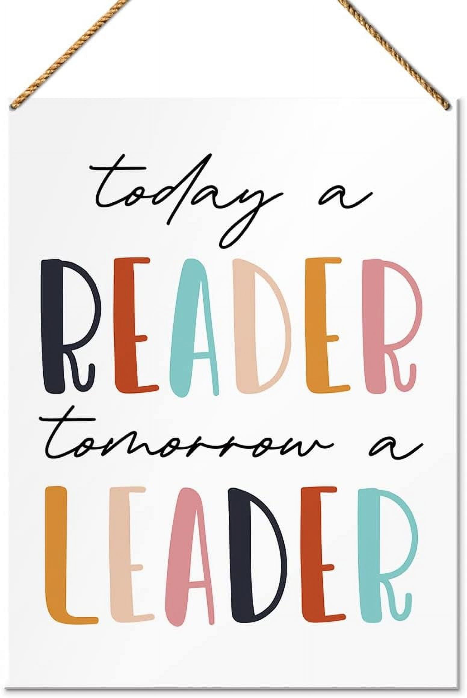 Wood Sign 8x10 Inch Nursery Wood Sign Decor Today A Reader Tomorrow A ...