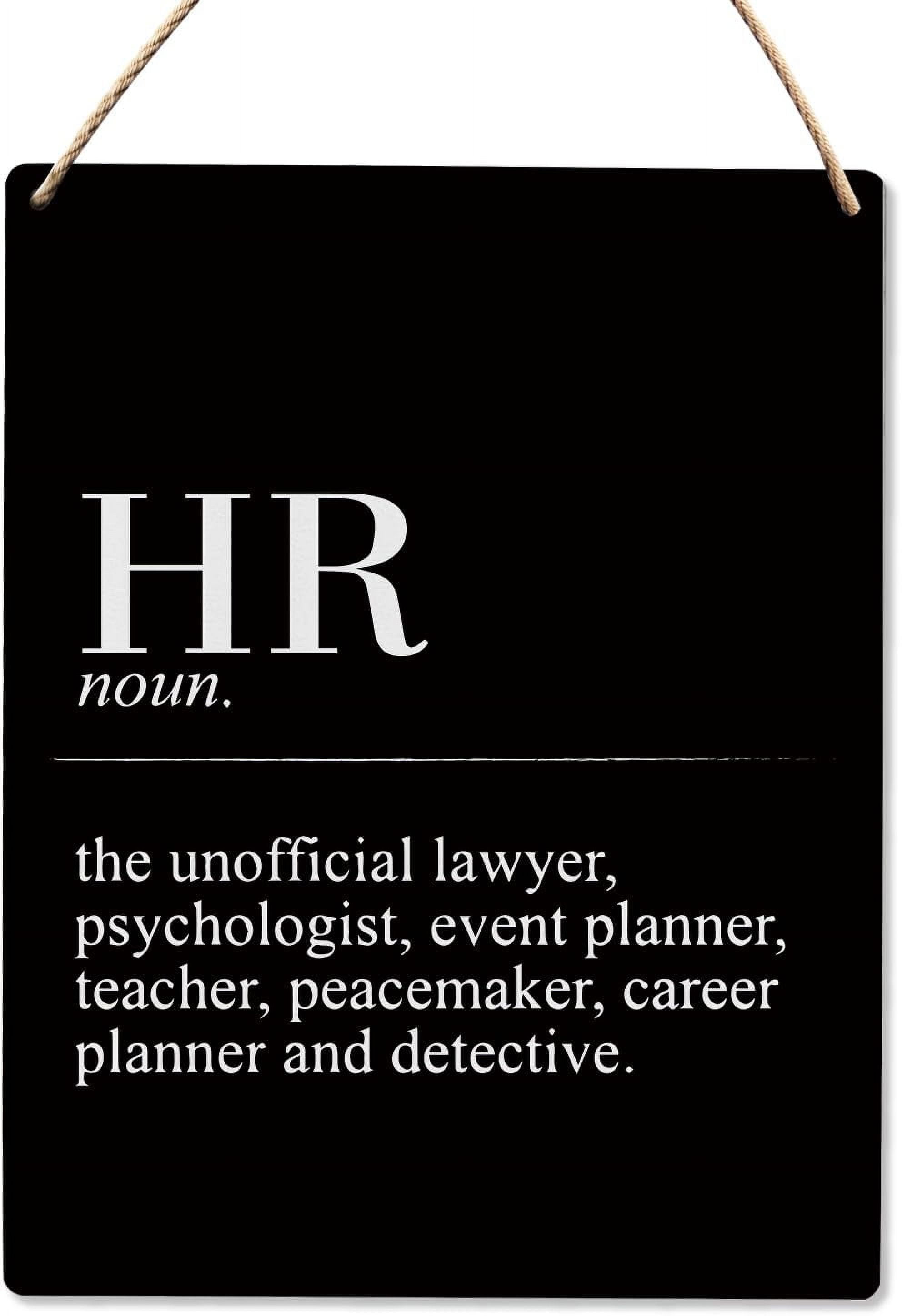 Wood Sign 8x10 Inch Office Decor Human Resources Definition Office ...