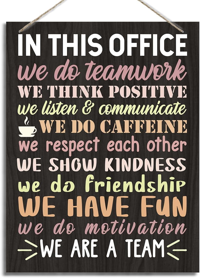 Wood Sign 8x10 Inch Office Decor In This Office Sign Decor Hanging Wood ...