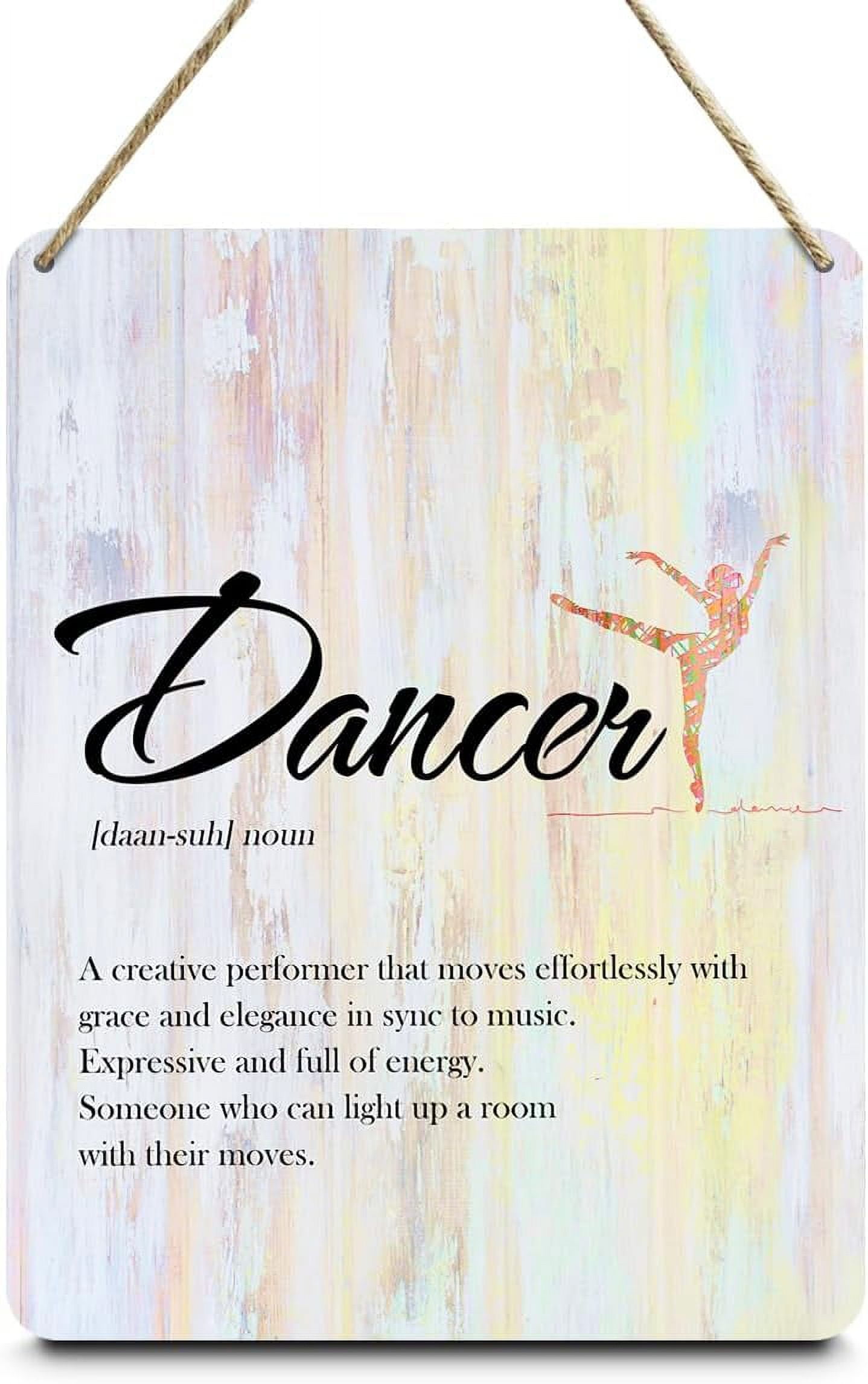 Wood Sign 8x10 Inch Office Wall Decor Wall Hanging Dancer Noun Dance ...