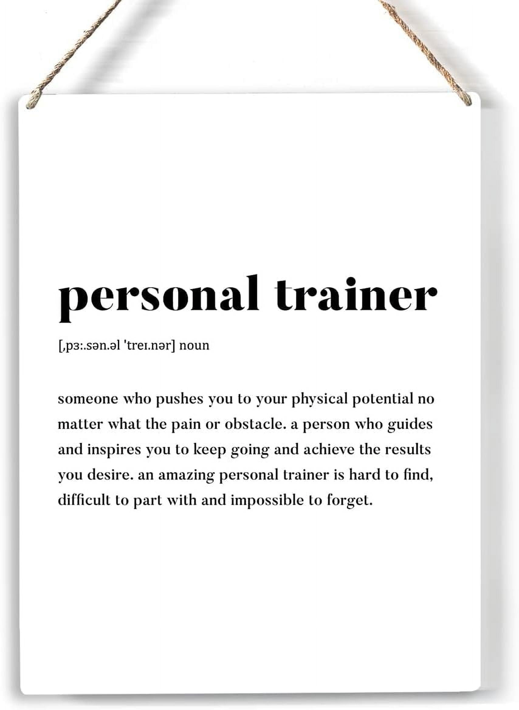 Wood Sign 8x10 Inch Personal Trainer Gifts Definition Wood Sign Modern ...