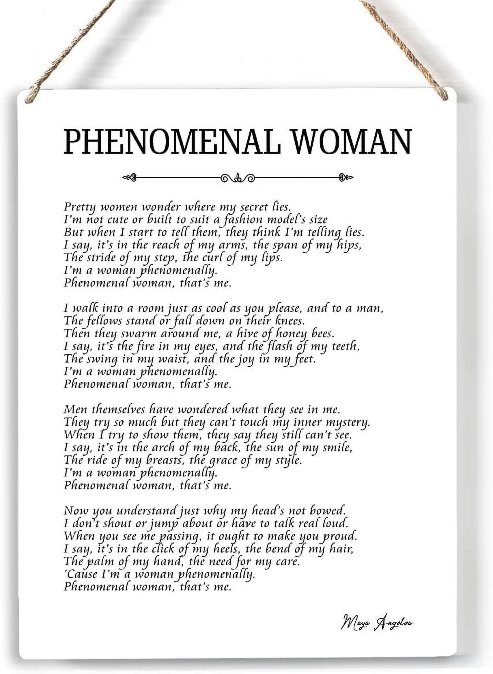 Wood Sign 8x10 Inch Phenomenal Woman Wood Sign Empowering Women ...