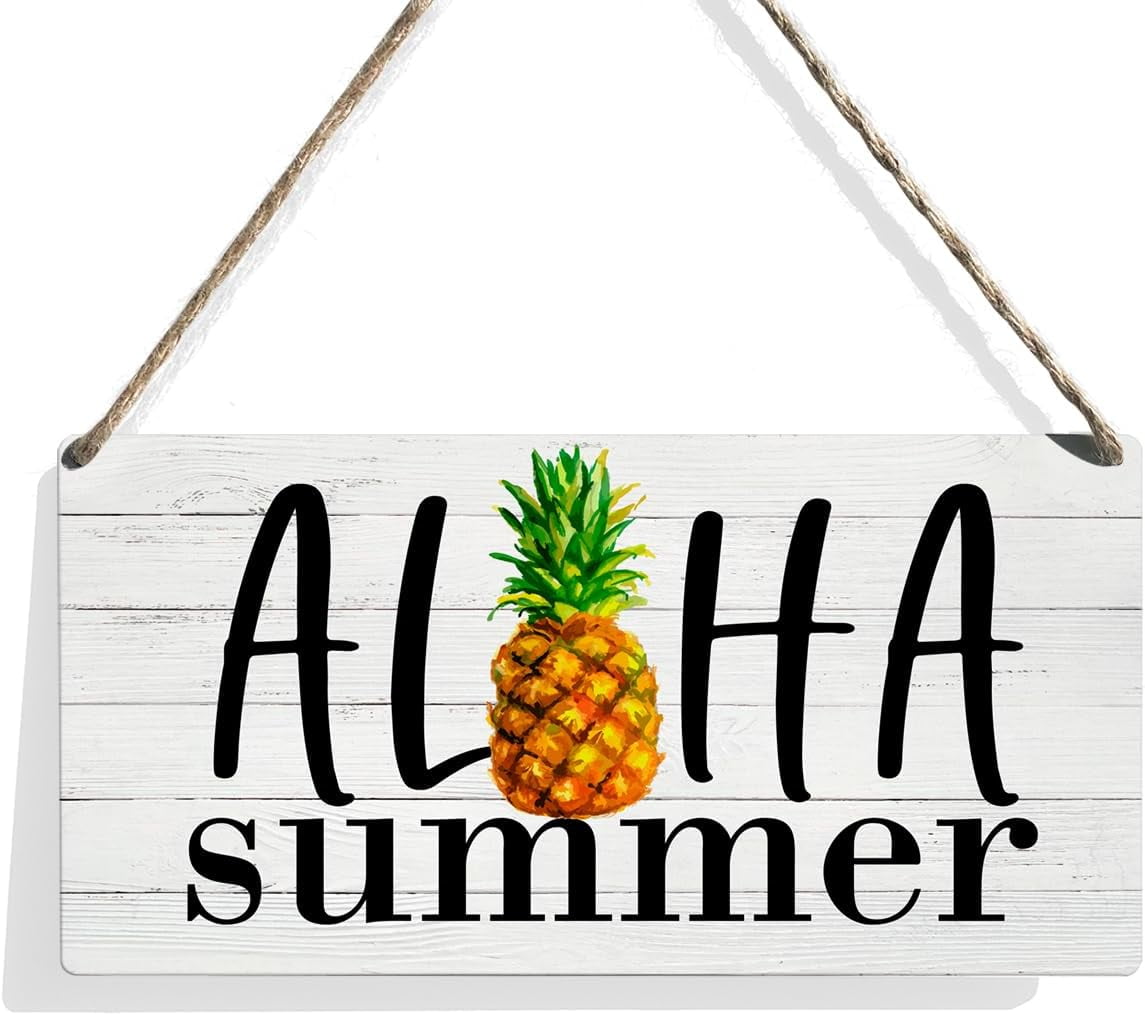 Wood Sign 5x10 Inch Pineapple Wooden Rustic Signs Home Wall Decor ...