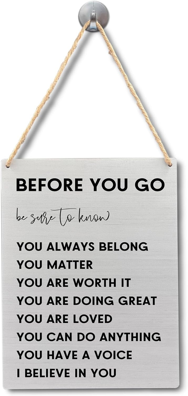 Wood Sign 8x10 Inch Positive Affirmations Wall Decor Inspirational Wood ...