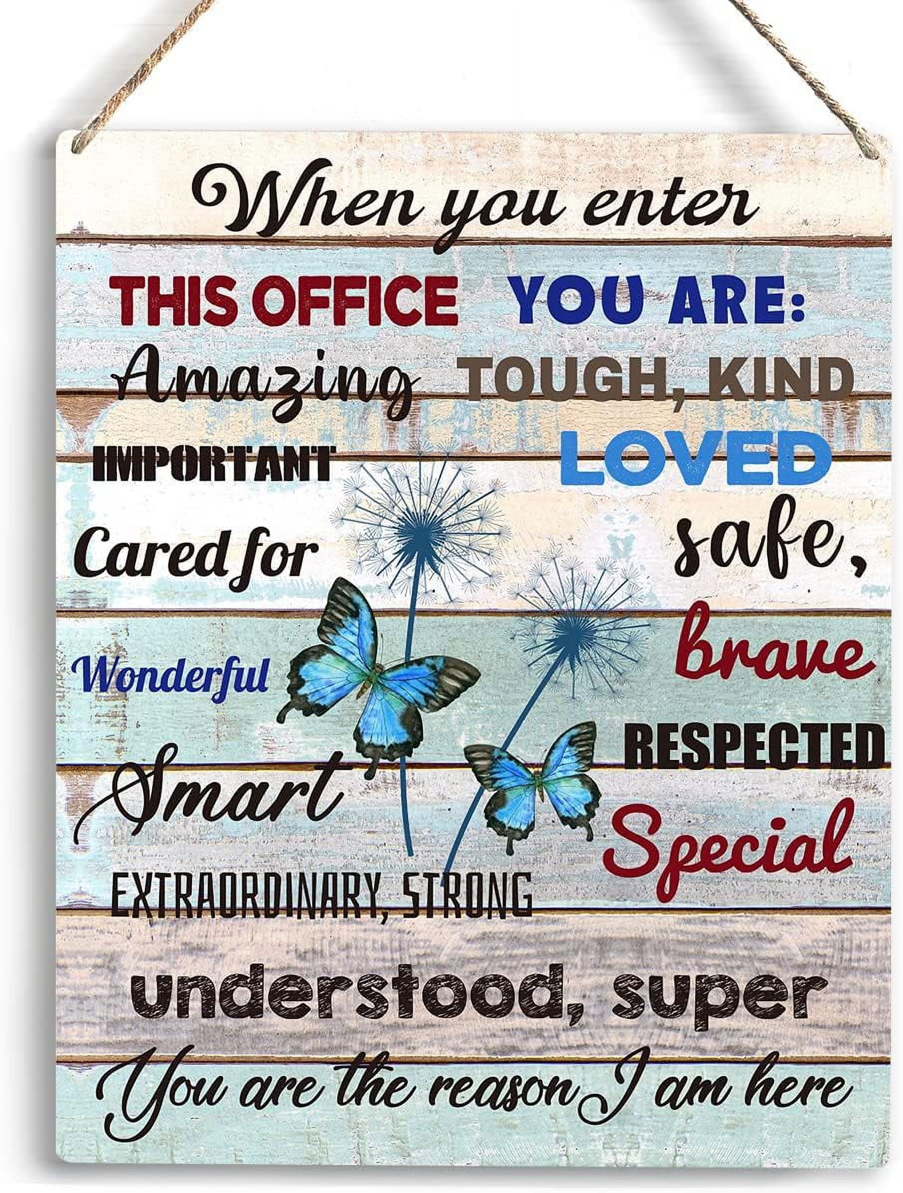 Wood Sign 8x10 Inch Positive Affirmations Wall Decor School Counselor ...