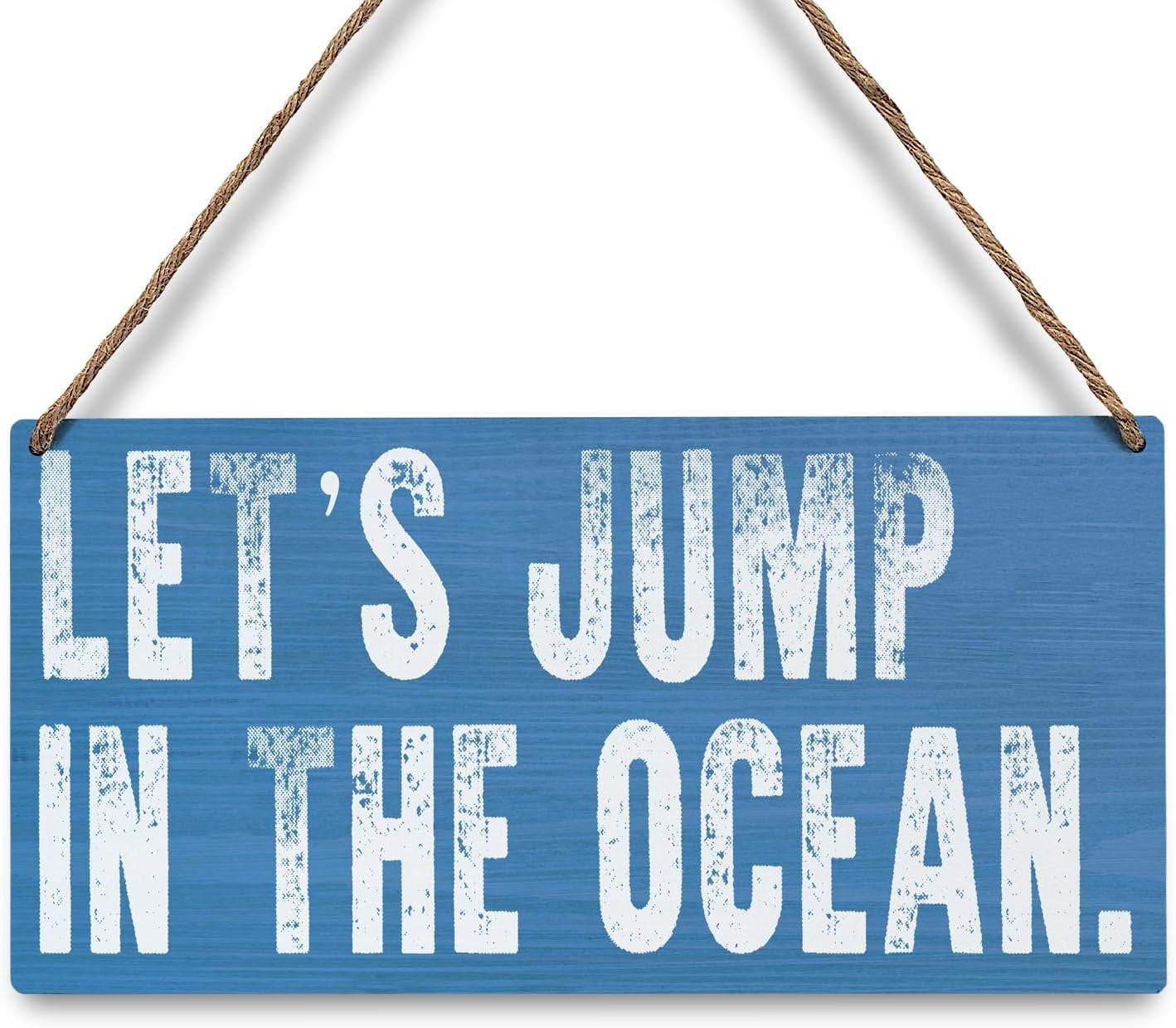 Wood Sign 5x10 Inch Rustic Beach Decor Wooden Hanging Sign Wall Decor ...