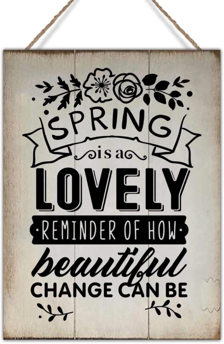 Wood Sign 8x10 Inch Rustic Sign Wood Decor Spring Is A Lovely Reminder ...