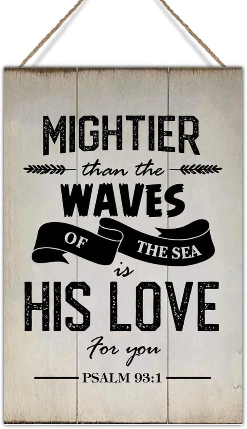 Wood Sign 8x10 Inch Rustic Wall Art Decor Sign Bible Religious ...