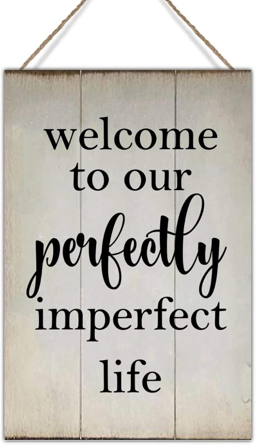 Wood Sign 8x10 Inch Rustic Wall Art Decor Sign Inspirational Quote ...