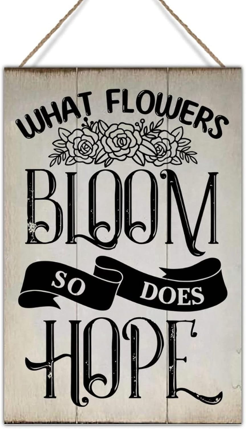 Wood Sign 8x10 Inch Rustic Wall Decor Wood Sign Inspirational Saying ...