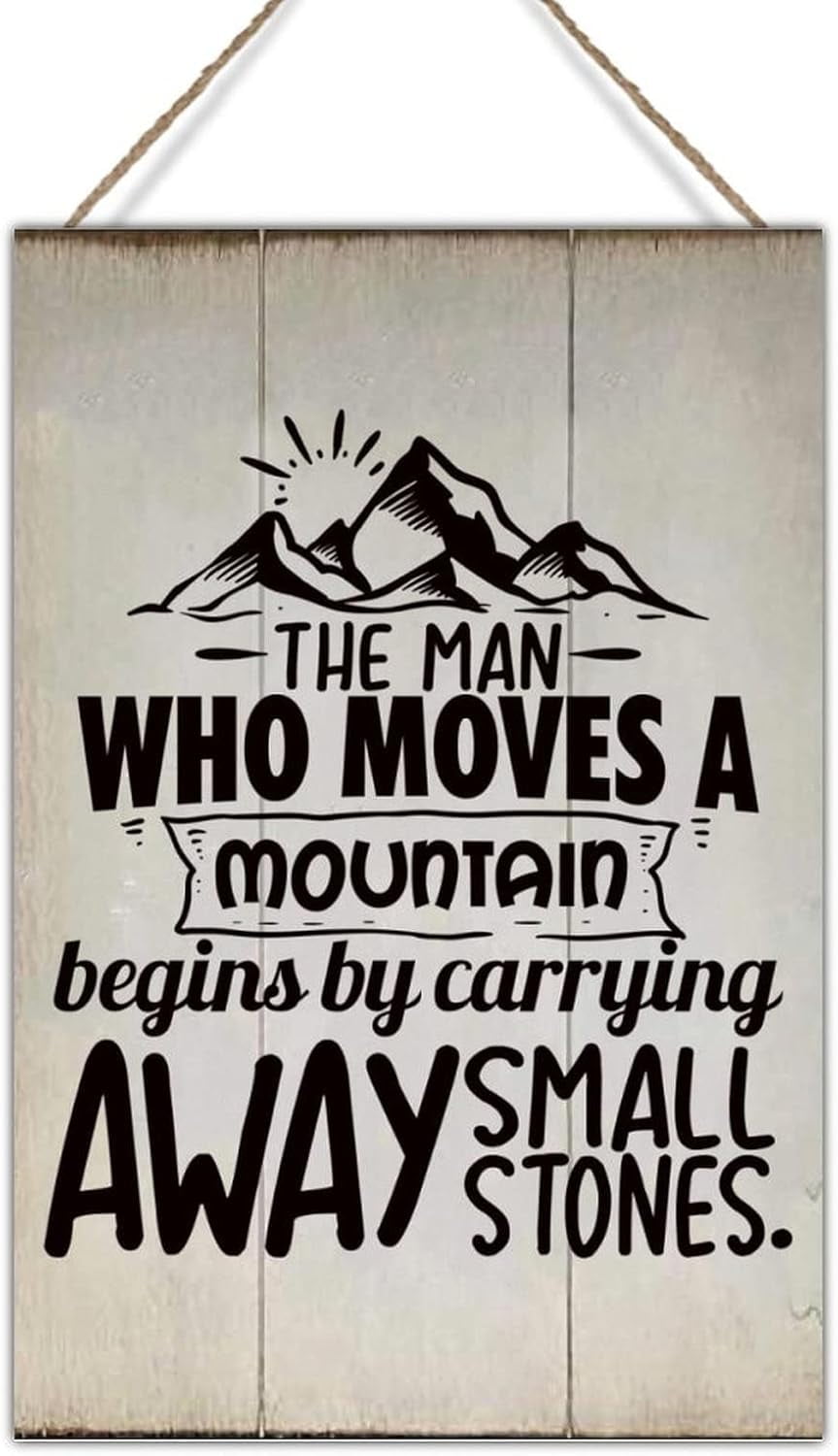 Wood Sign 8x10 Inch Rustic Wood Art Plaque Inspirational Motivational ...