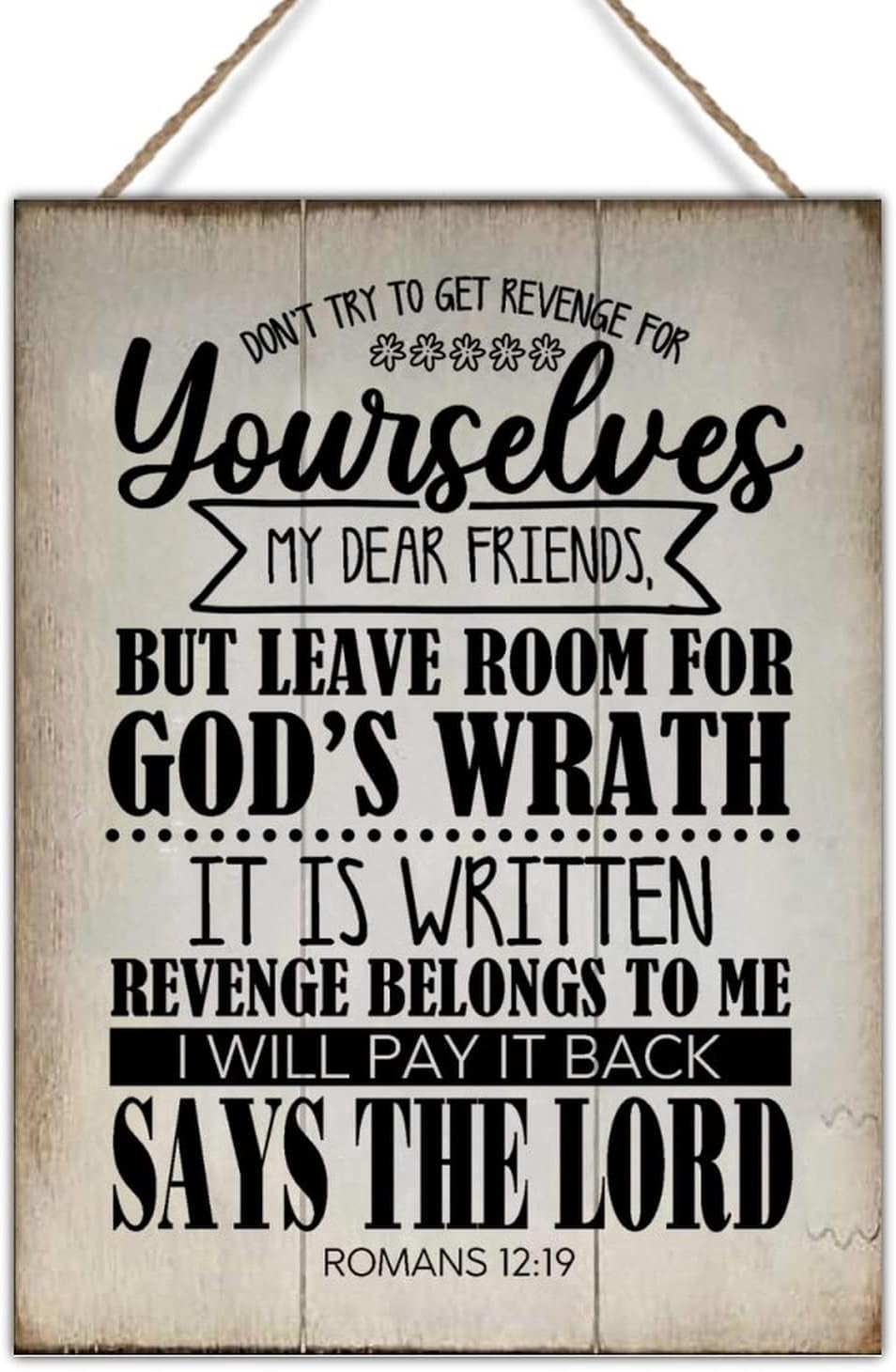 Wood Sign 8x10 Inch Rustic Wood Decor Sign Don'T Try To Get Revenge ...