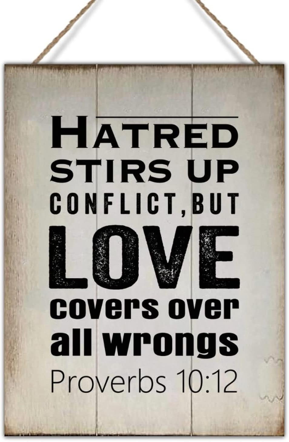 Wood Sign 8x10 Inch Rustic Wood Sign Inspirational Quotes Christian ...