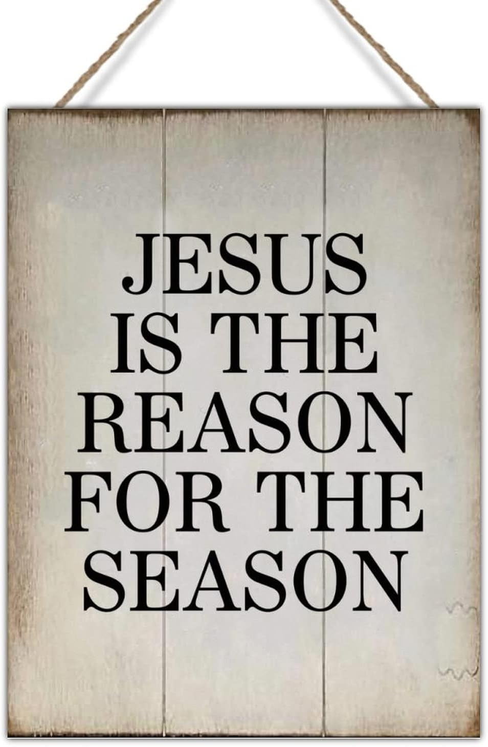 Wood Sign 8x10 Inch Rustic Wood Sign Jesus Is The Reason For The Season ...