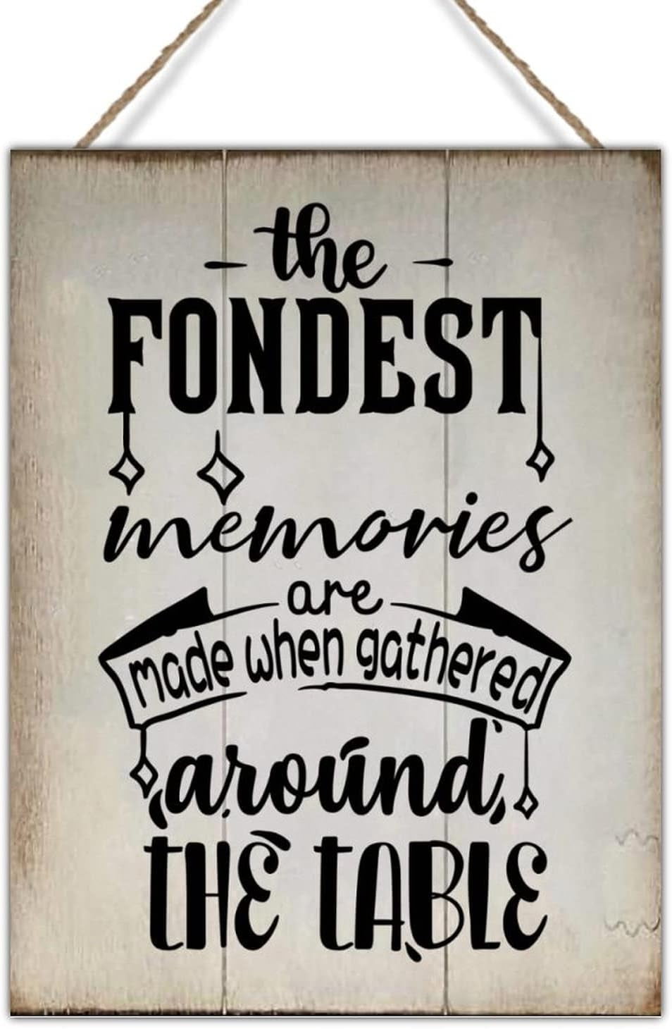 Wood Sign 8x10 Inch Rustic Wood Wall Sign The Fondest Memories Are Made ...