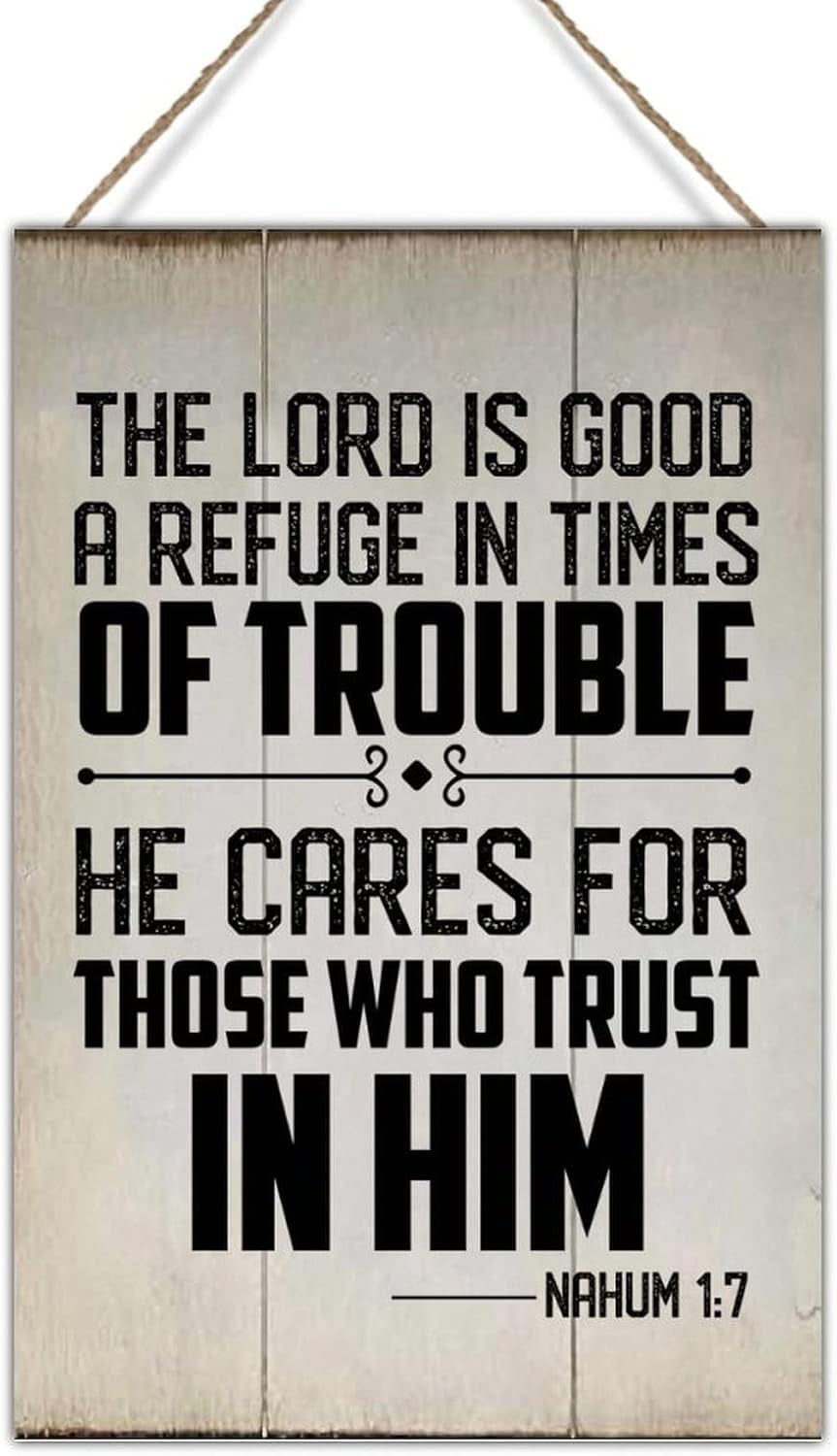 Wood Sign 8x10 Inch Rustic Wooden Sign Bible Religious Christian Sign ...