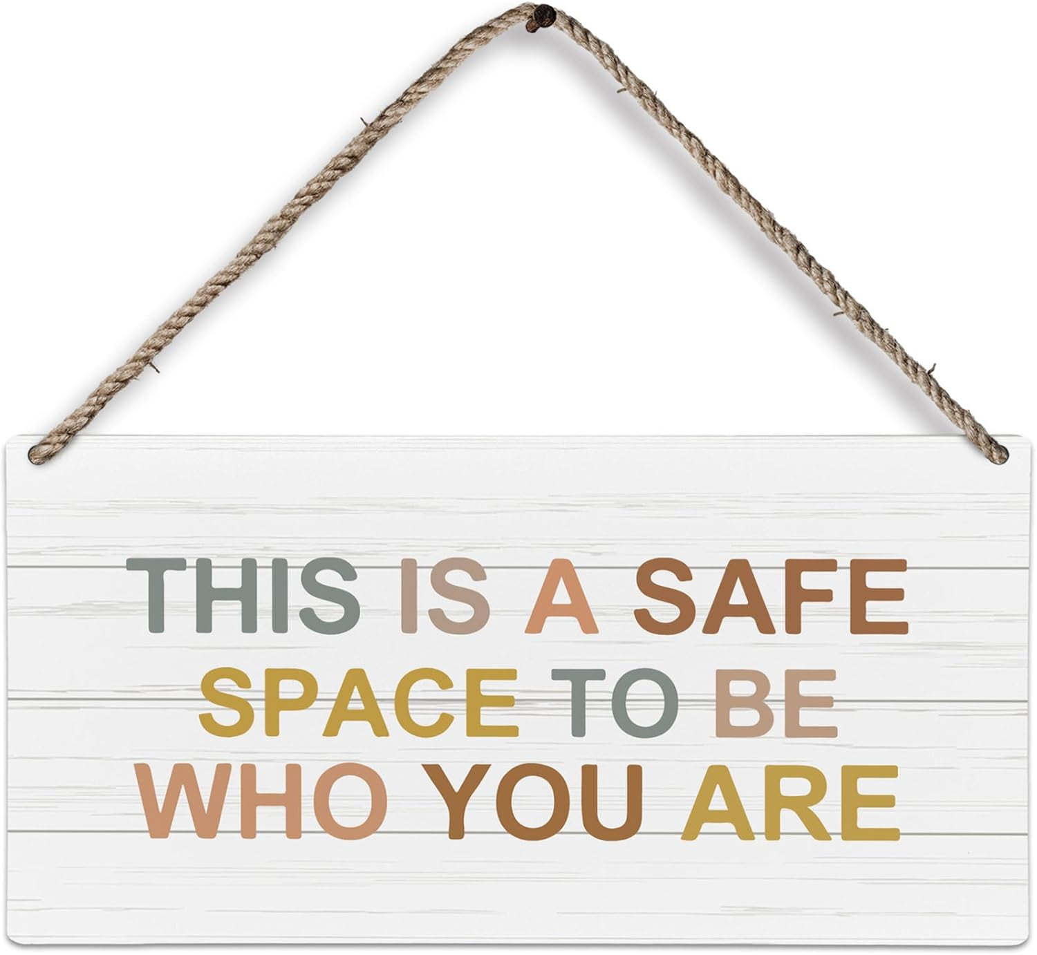 Wood Sign 5x10 Inch Safe Space Sign Inspirational Wood Plaque Sign Safe ...