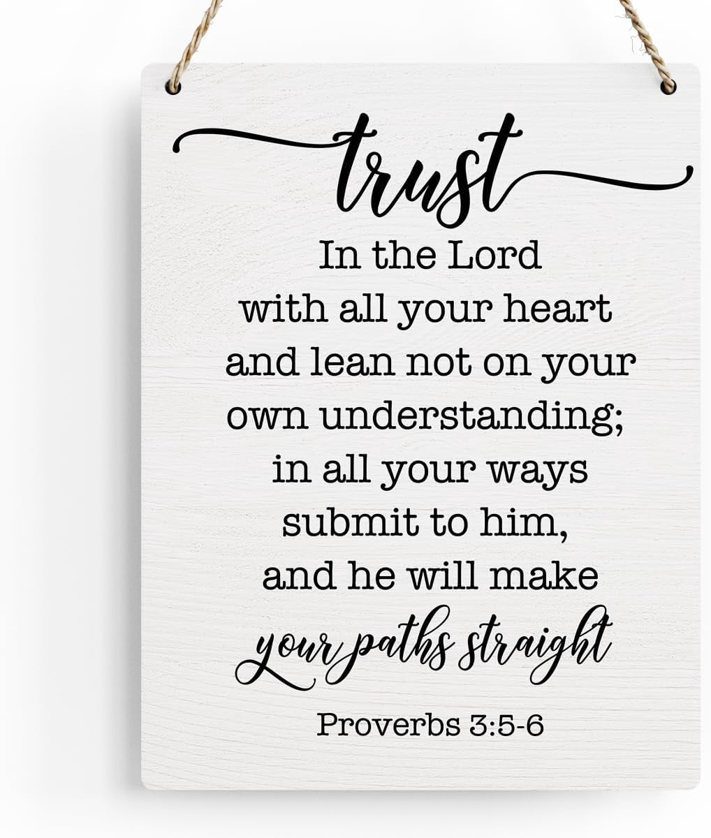 Wood Sign 8x10 Inch Scripture Wall Art Bible Verses Proverbs 35 6 Wall ...