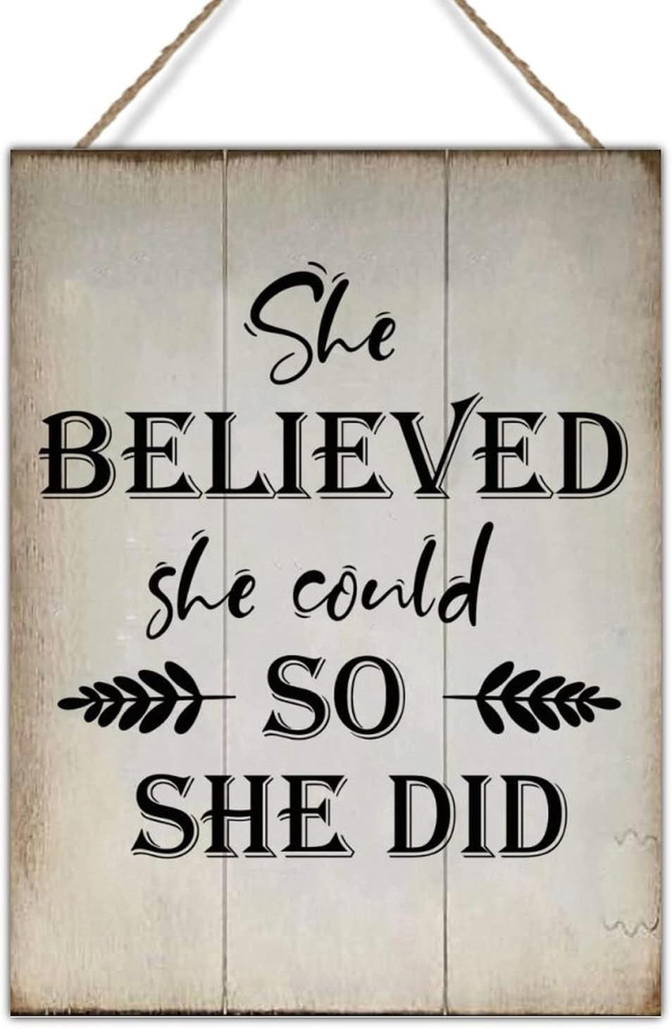 Wood Sign 8x10 Inch Sign Wood Decor She Believed She Could So She Did ...