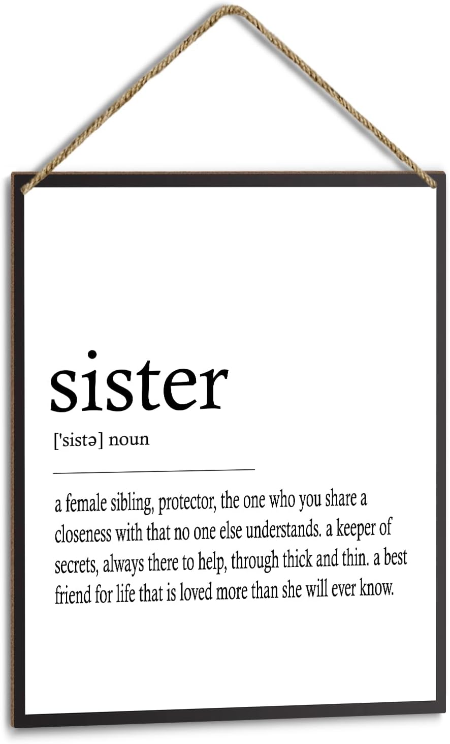 Wood Sign 8x10 Inch Sister Definition Sister Gift From Sister Besties ...