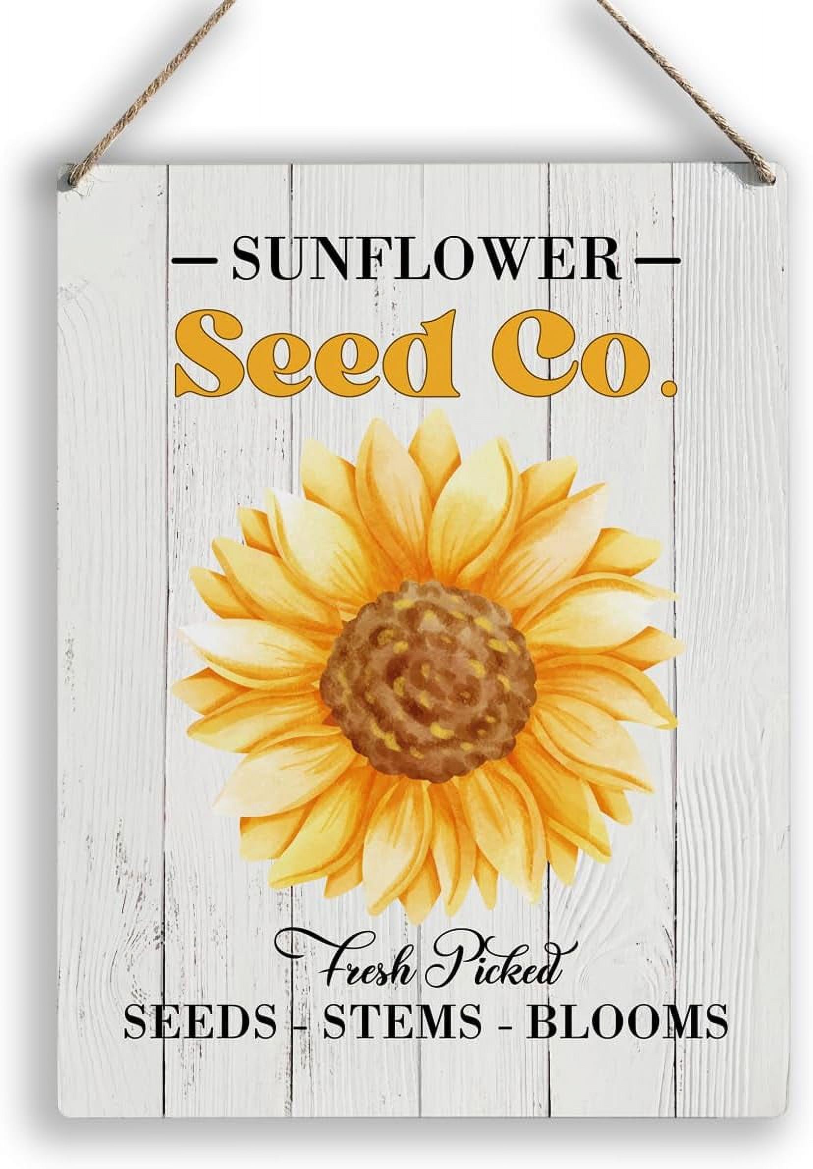 Wood Sign 8x10 Inch Sunflower Wooden Rustic Signs Home Wall Decor ...