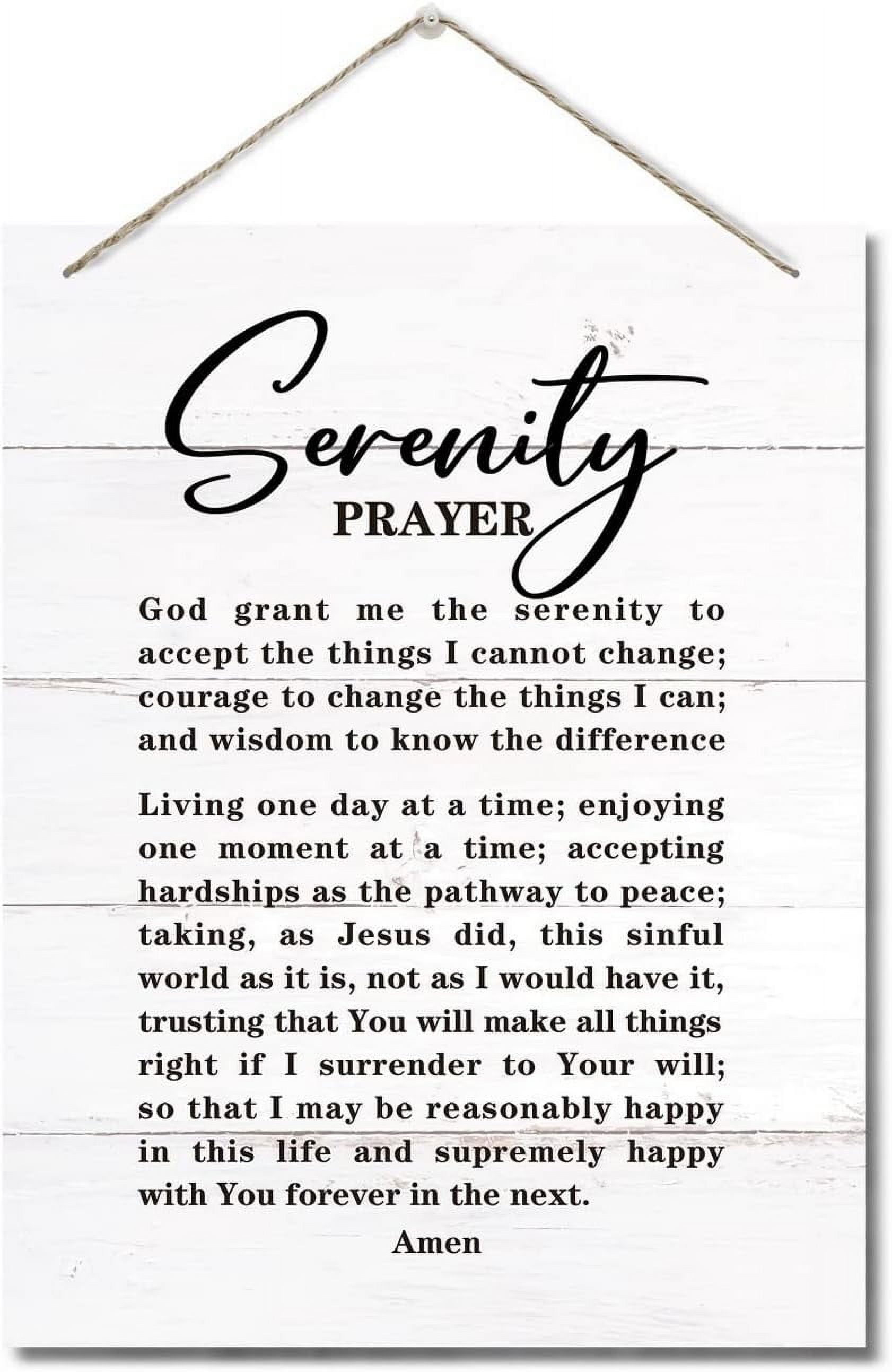 Wood Sign 8x10 Inch The Serenity Prayer Decor Sign God Grant Me The ...