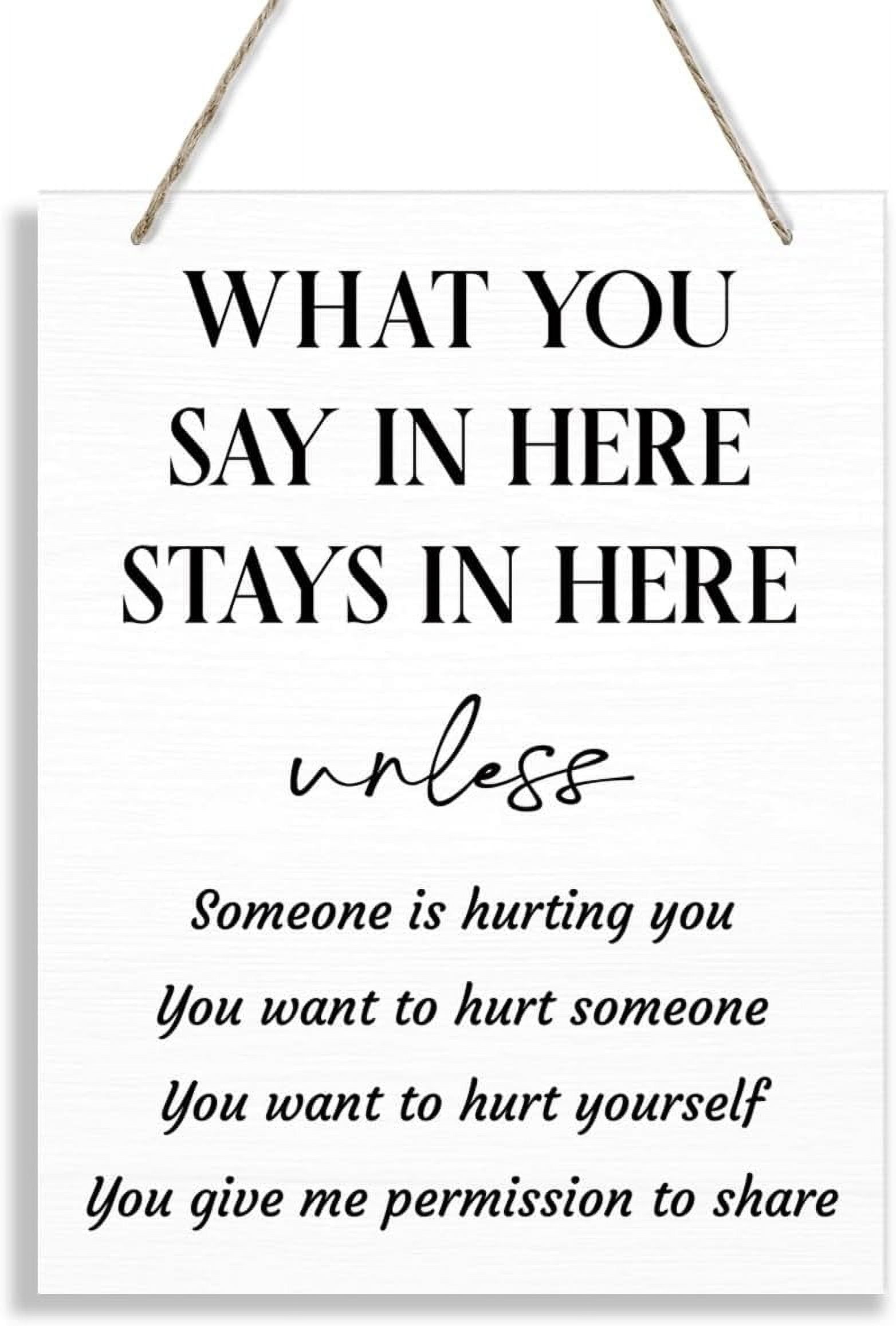 Wood Sign 8x10 Inch Therapy Decorations Hanging Wooden Plaques Decor ...