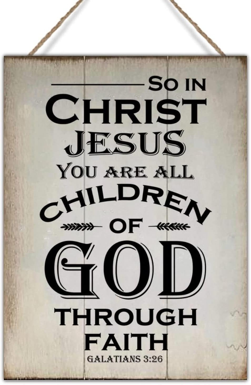 Wood Sign 8x10 Inch Vintage Wood Sign In Christ Jesus You Are All ...