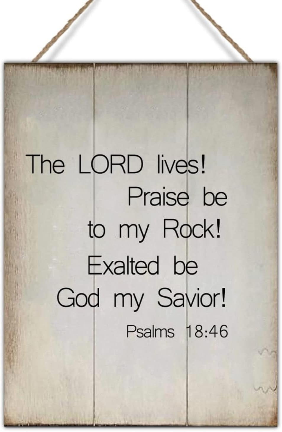 Wood Sign 8x10 Inch Vintage Wood Sign Exalted Be God My Savior!Psalms ...