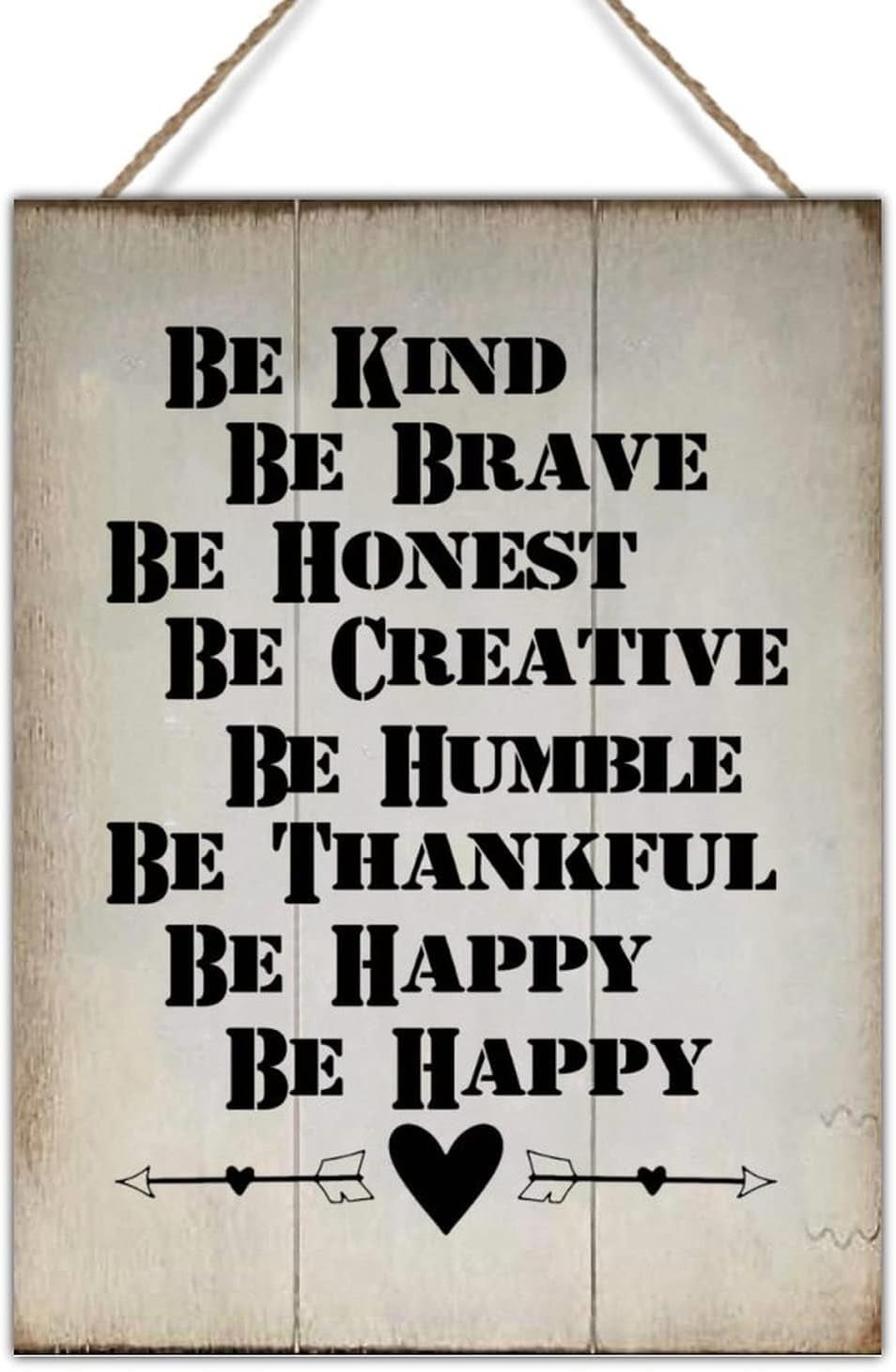 Wood Sign 8x10 Inch Vintage Wood Sign Be Kind Brave Honest Humble ...