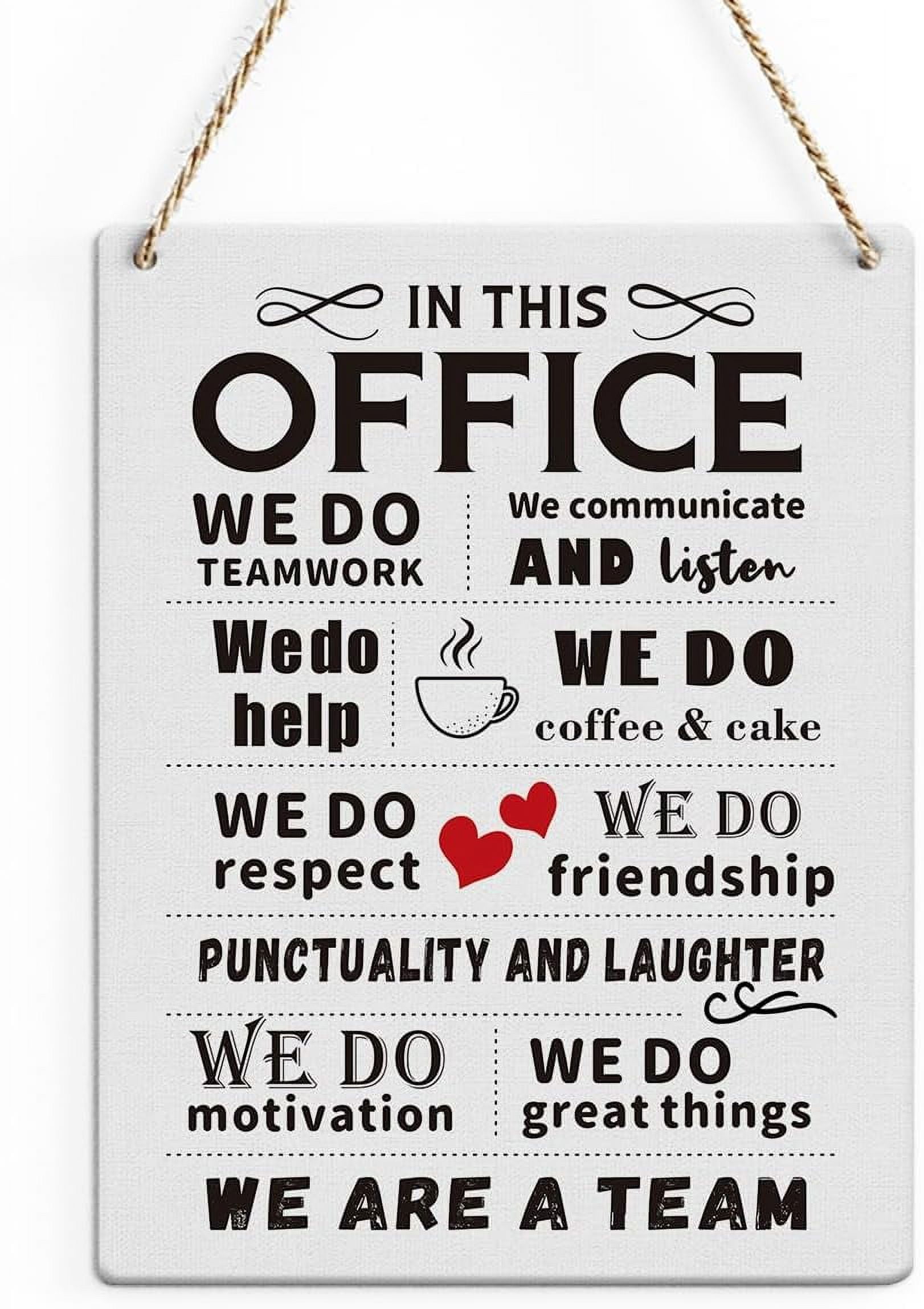 Wood Sign 8x10 Inch Wall Art Office Decorations For Work Farmhouse ...