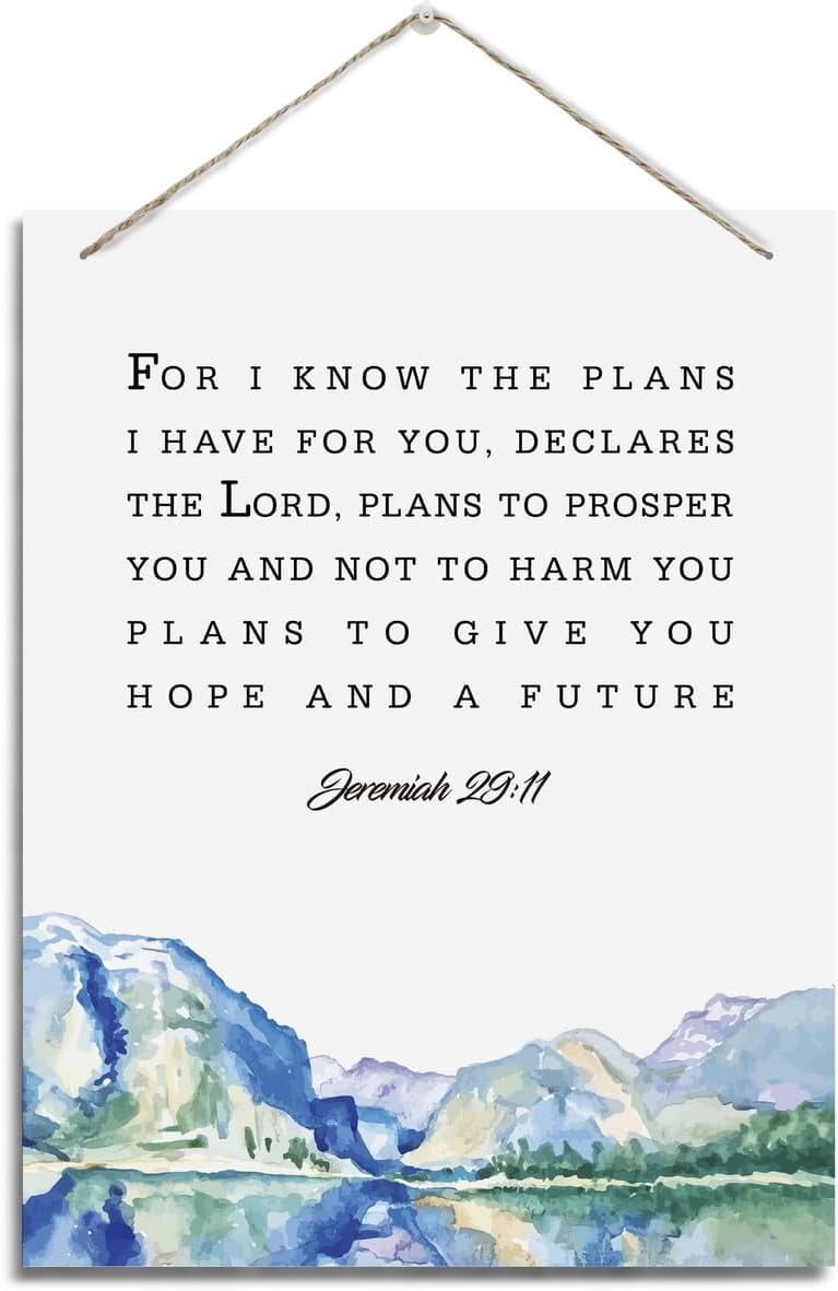 Wood Sign 8x10 Inch Wall Decor Decorative Hanging Wood Signs Christian ...